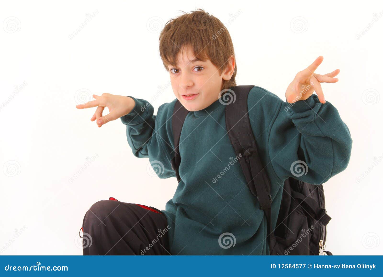Young cute schoolboy stock image. Image of child, pupil - 12584577
