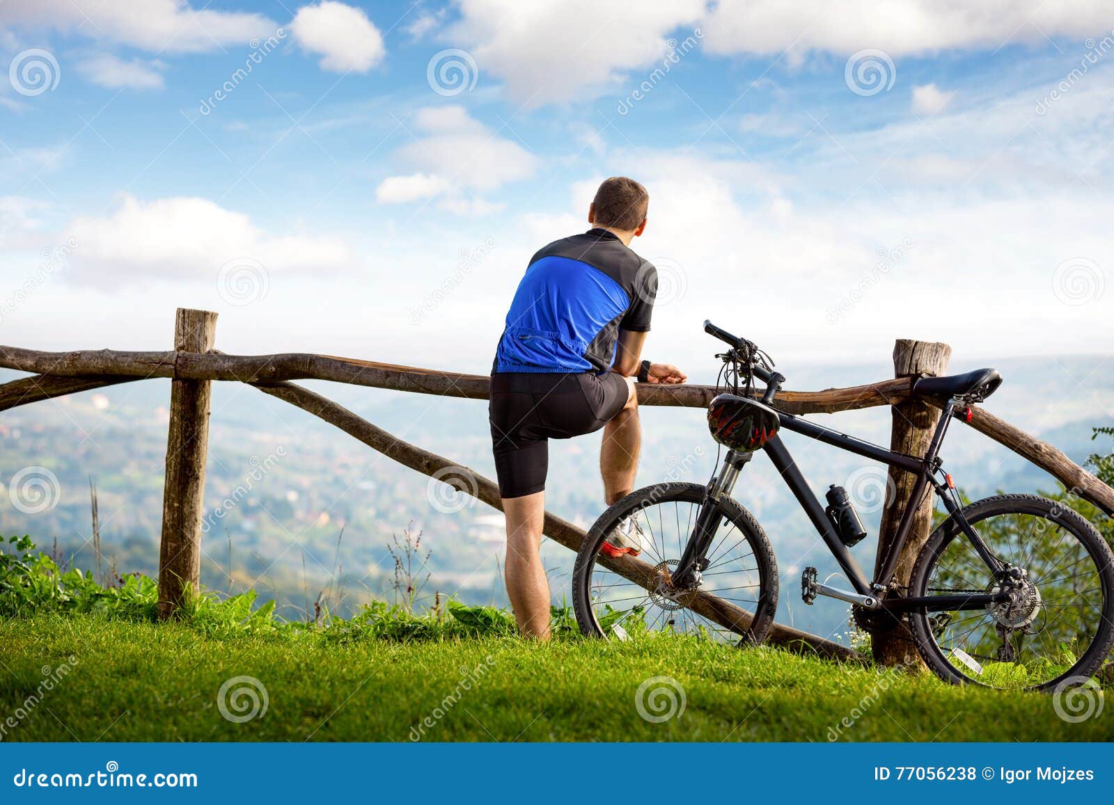 Young cyclists relaxing stock photo. Image of muscular - 77056238