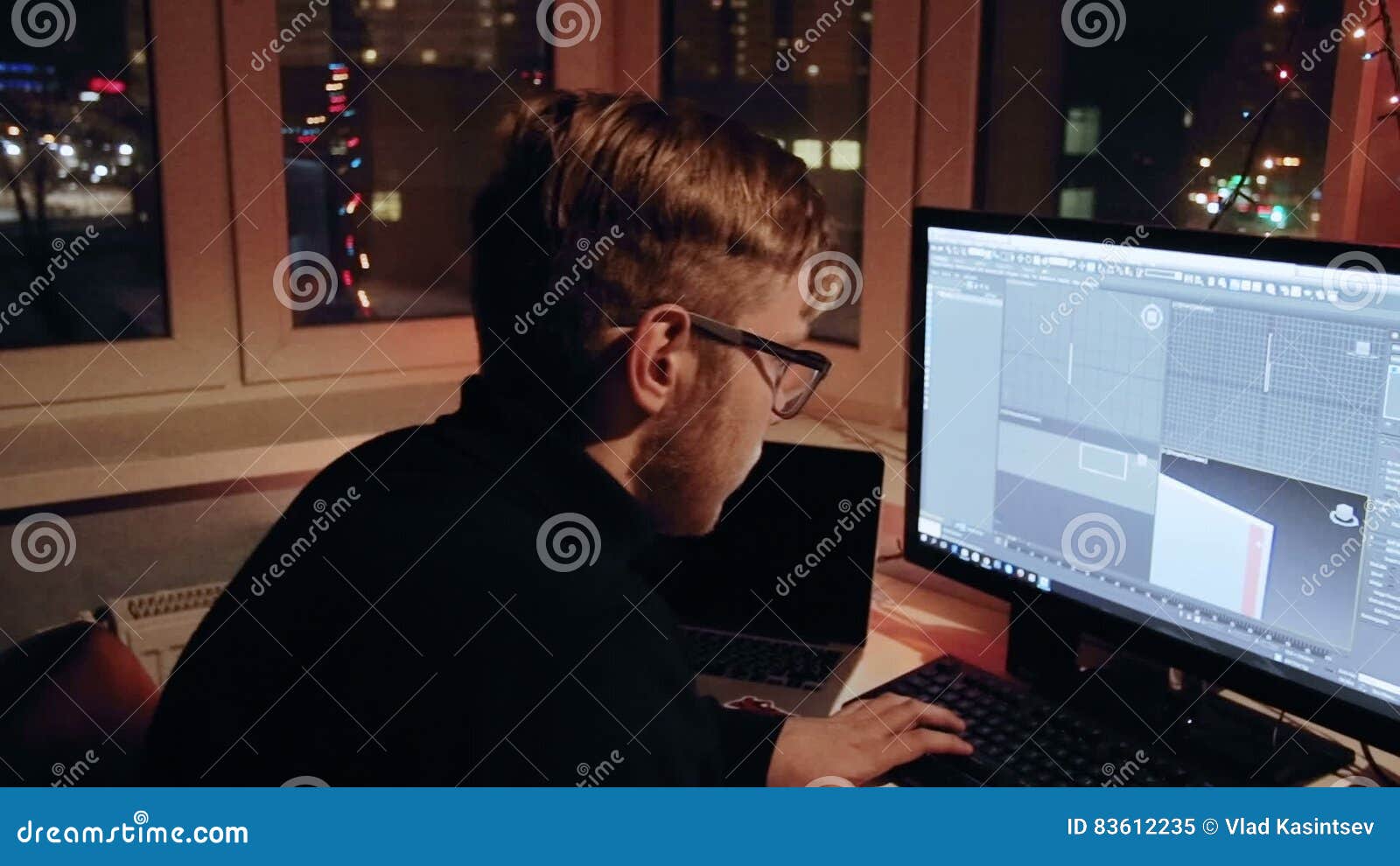 Young 3d Designer is Working on 3d Model Stock Video - Video of ...