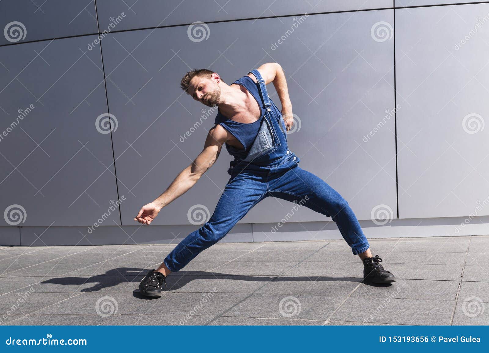 Dance In Motion. Studio Shot Of Flying, Jumping Dancer Or Gymnast ...
