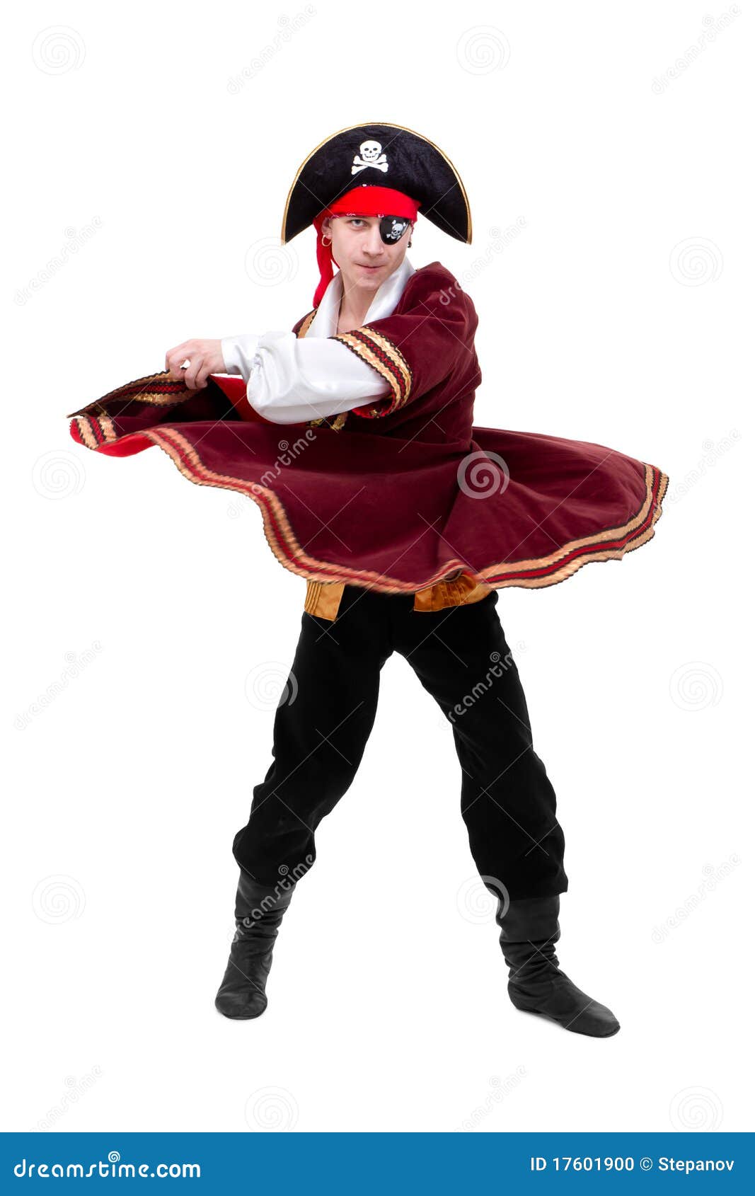 Young Dancer Dressed As Pirate Seated Dancing Stock Photo - Image of ...