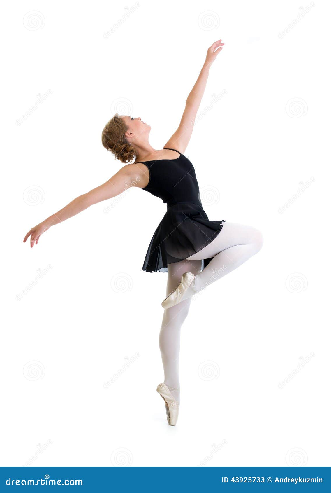 Young dancer girl isolated stock image. Image of pointes - 43925733
