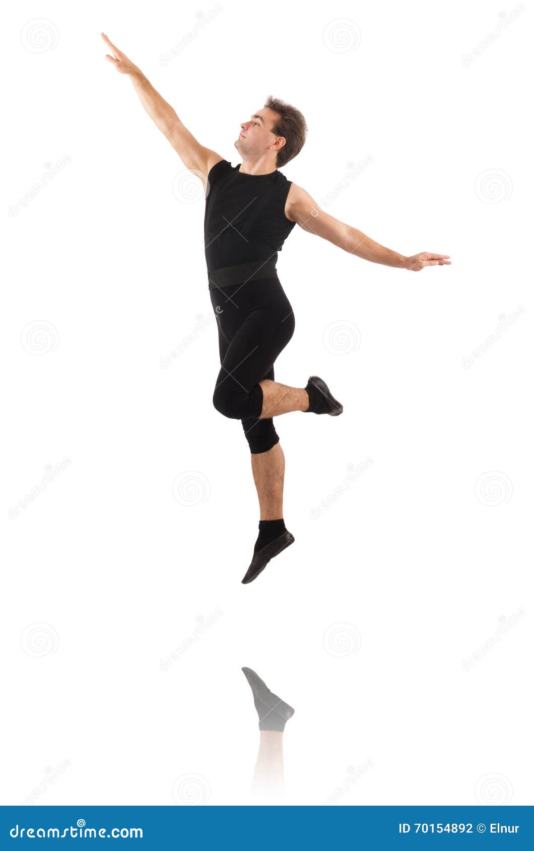 The Young Dancer Isolated on the White Stock Photo - Image of gymnast ...