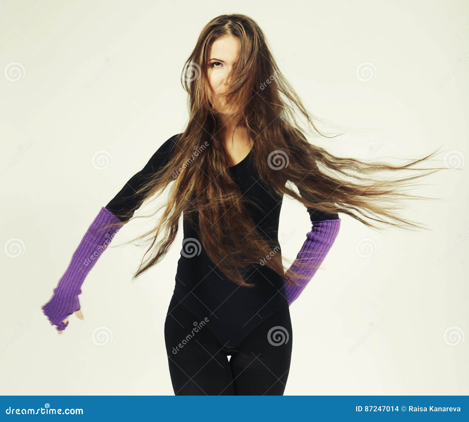 Young Dancer with Long Hair Stock Photo - Image of body, beautiful ...