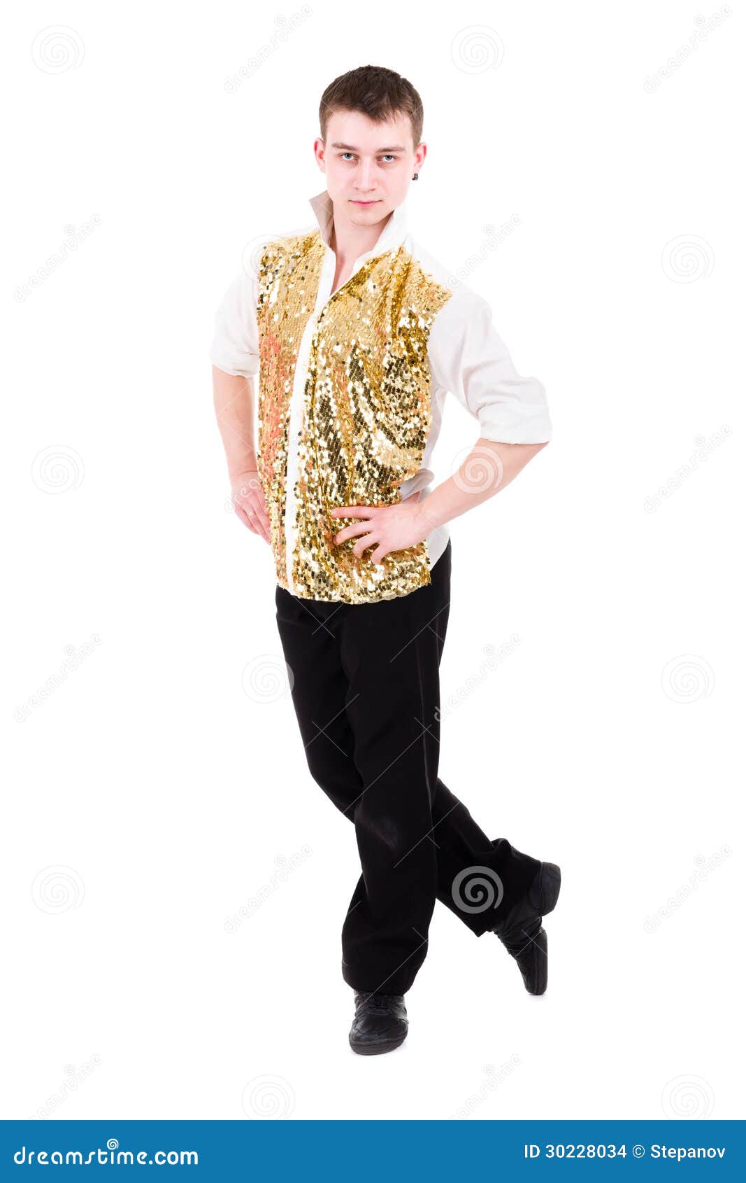 Friendly Smiling Dancer Showing Some Movements Stock Photo - Image of ...