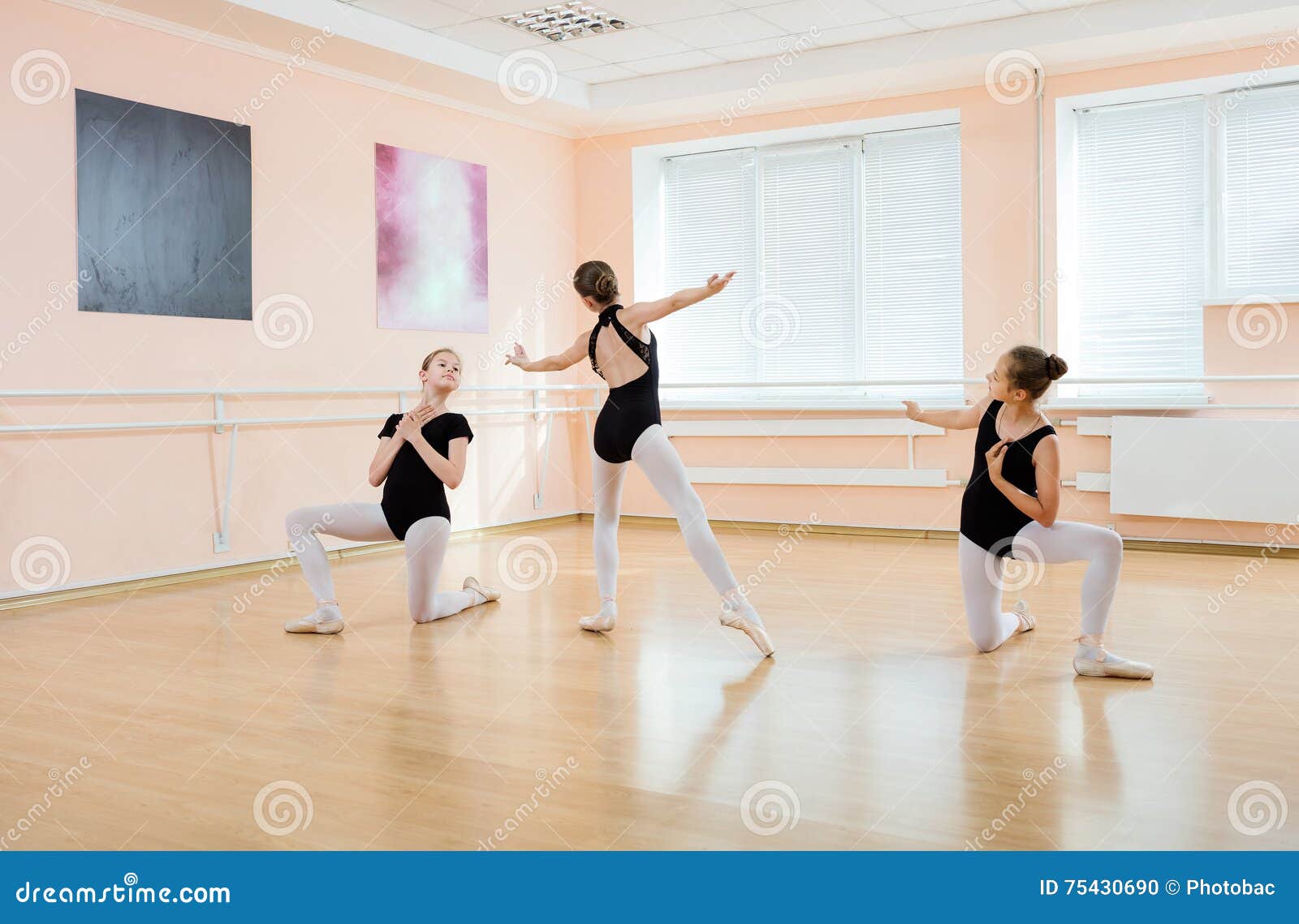 Young Dancers at Ballet Class Stock Photo - Image of modern, female ...