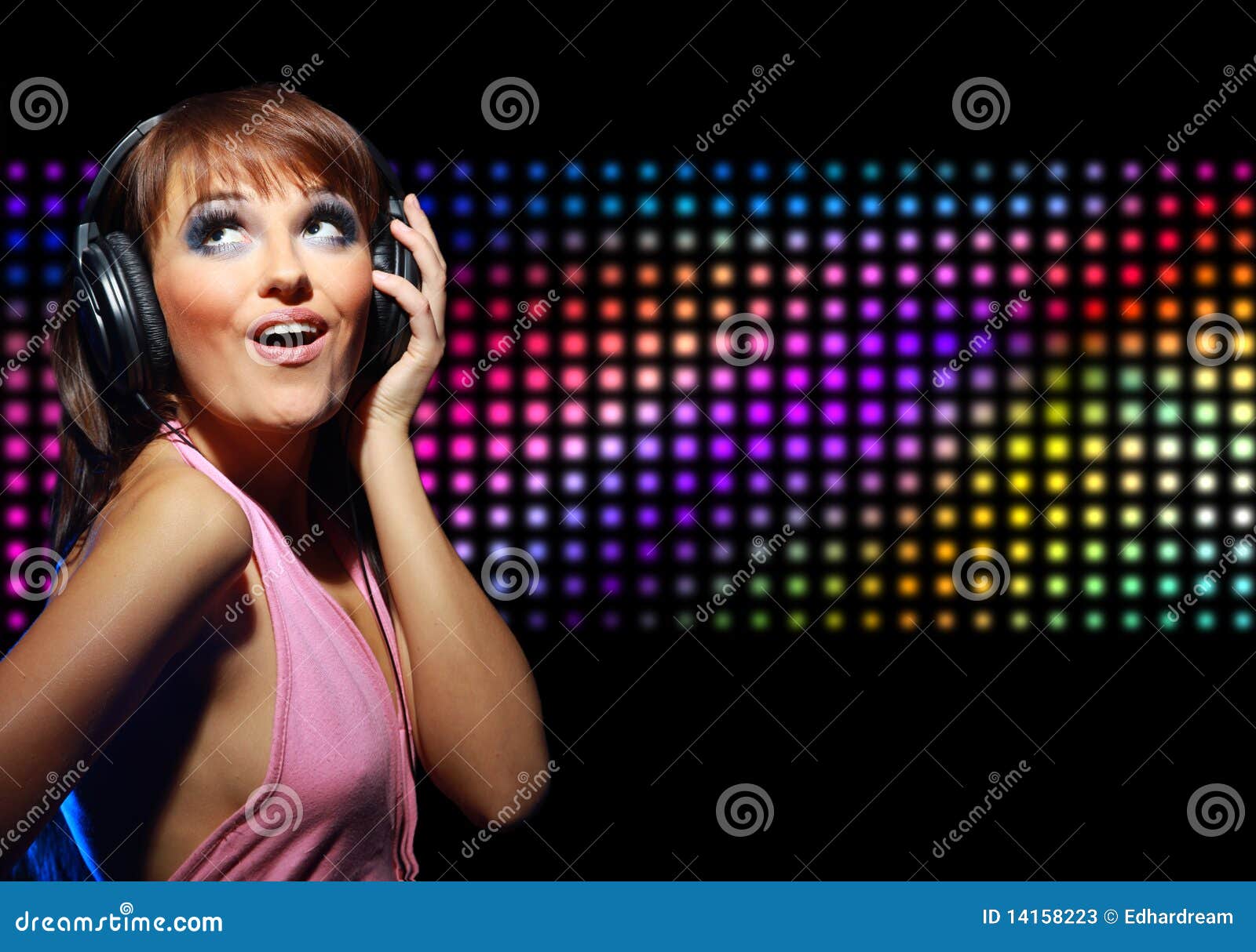 Young Dancing Girl In Headphones Stock Image Image Of Entertainment