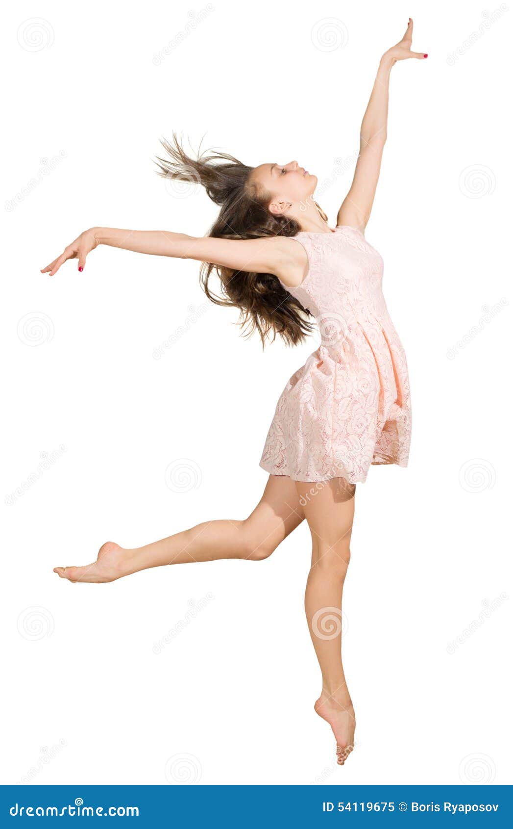 Young Dancing Girl Isolated Stock Image - Image of dancing, dancer ...