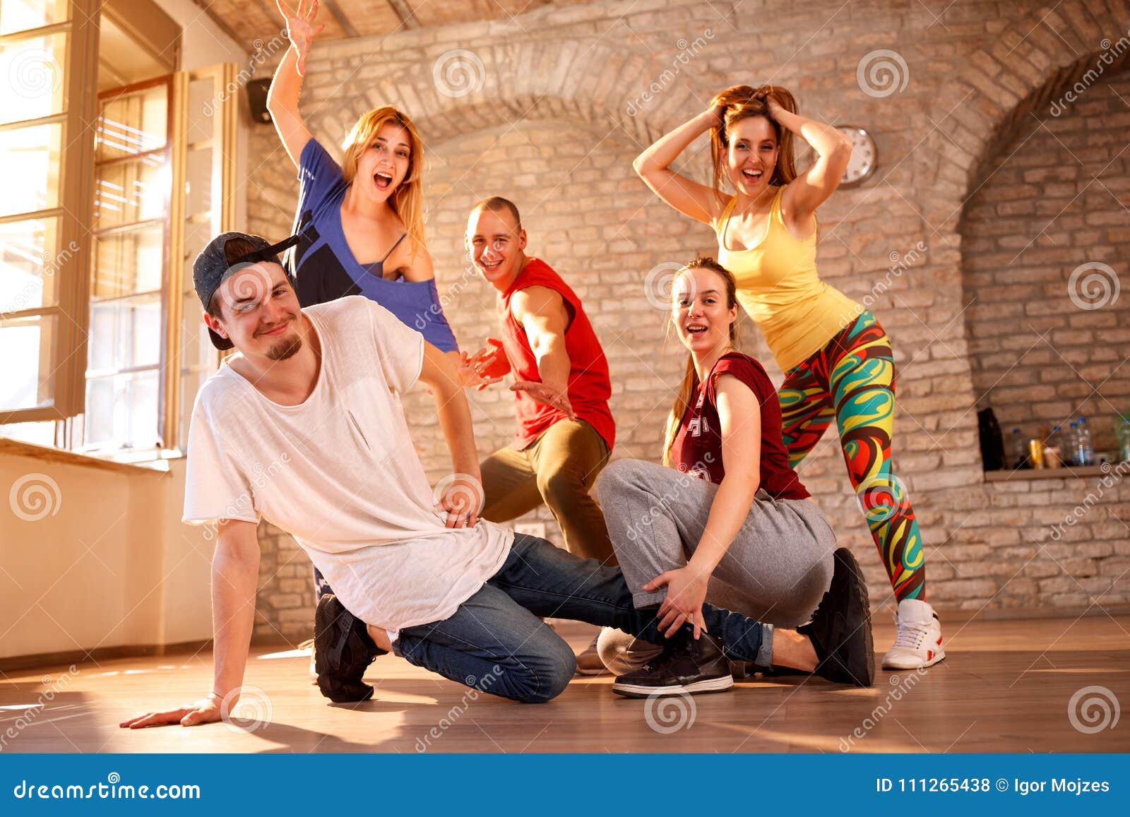 Profesional Dancing Group Havin Fun Stock Photo - Image of beautiful ...