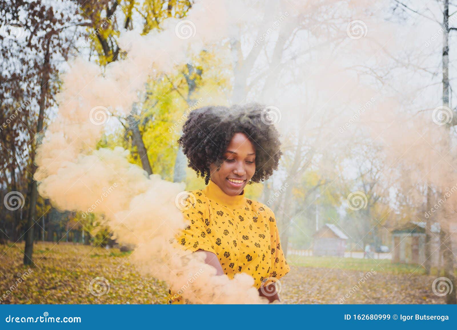 Young Dark Skinned Woman Dressed In Casual Clothes Stock Image Image