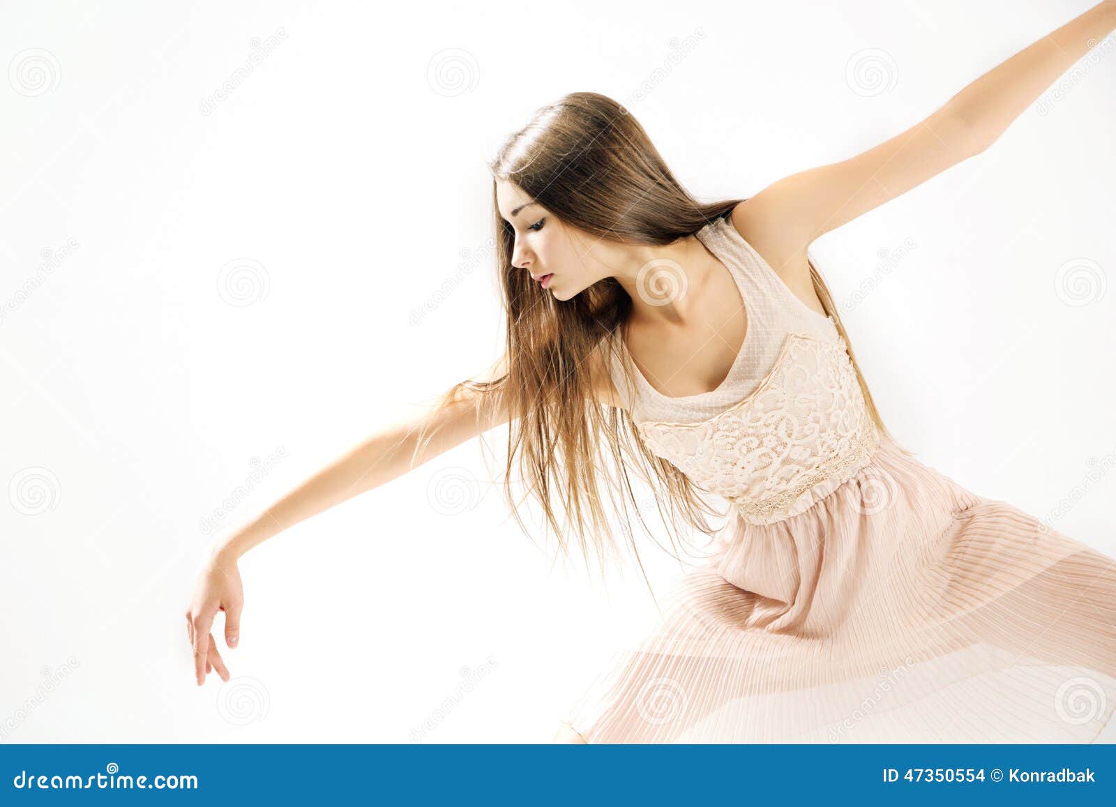 Young, Delicate and Talented Ballet Dancer Stock Photo - Image of gray ...
