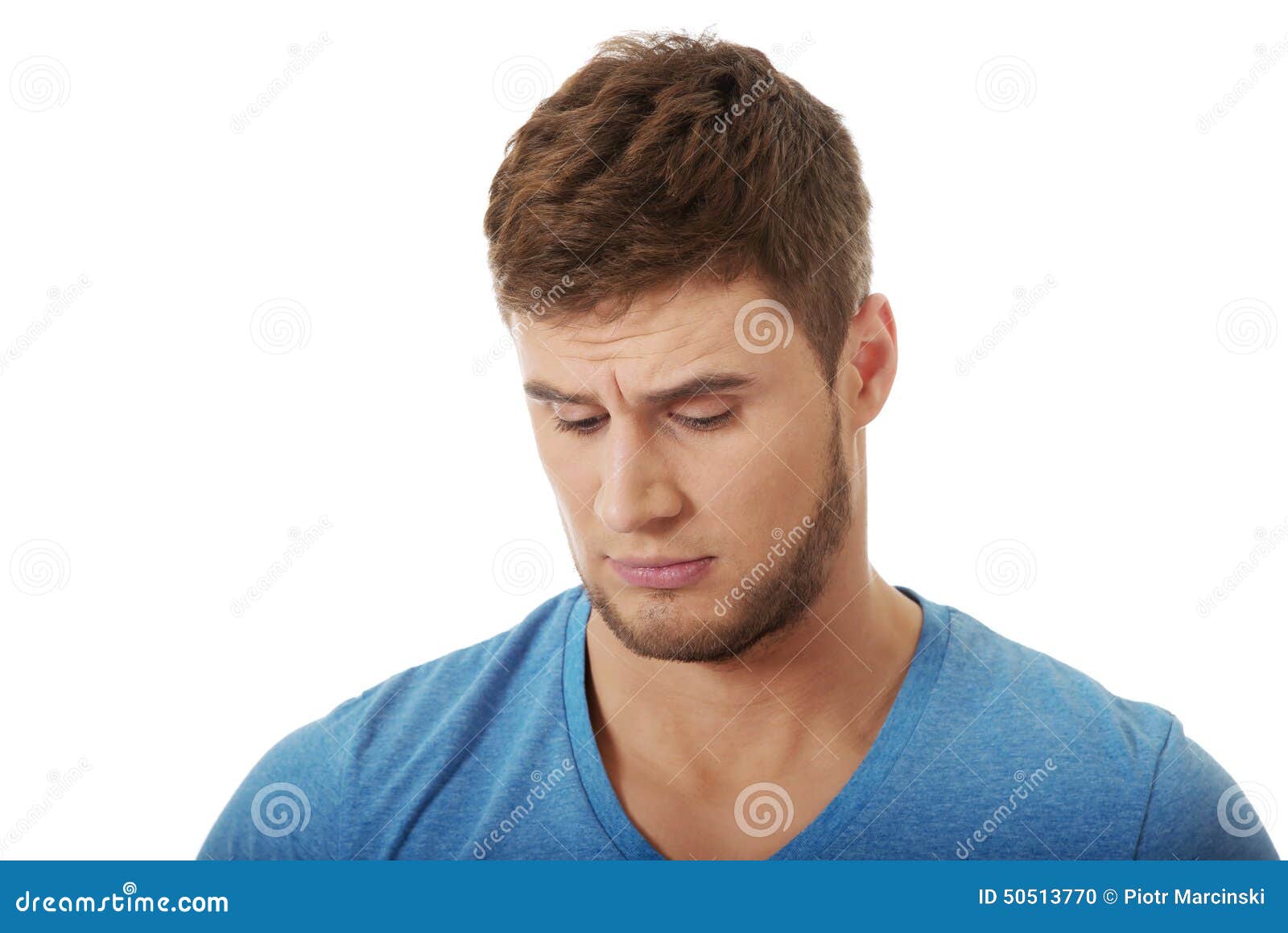 Young depressed man. stock photo. Image of handsome, sorrow - 50513770