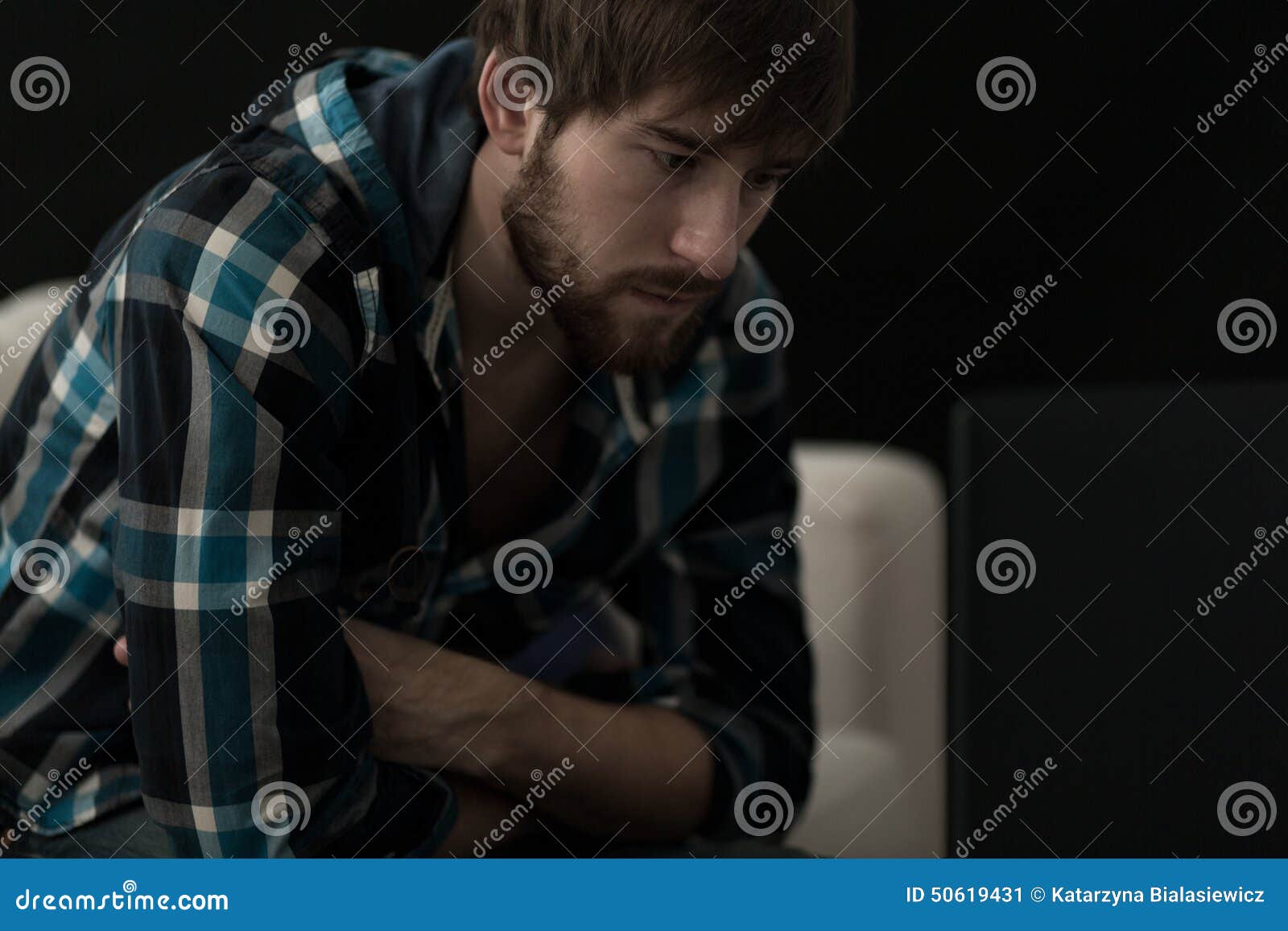 Young depressed man stock image. Image of alone, spirited - 50619431