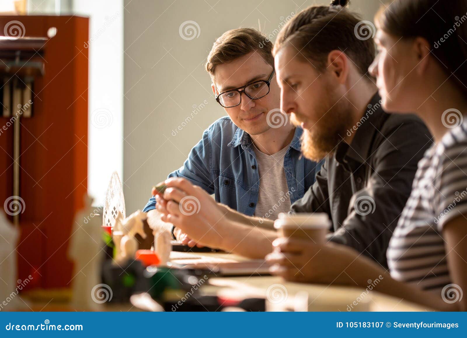 Young Designers Collaborating on 3D Project Stock Image - Image of ...