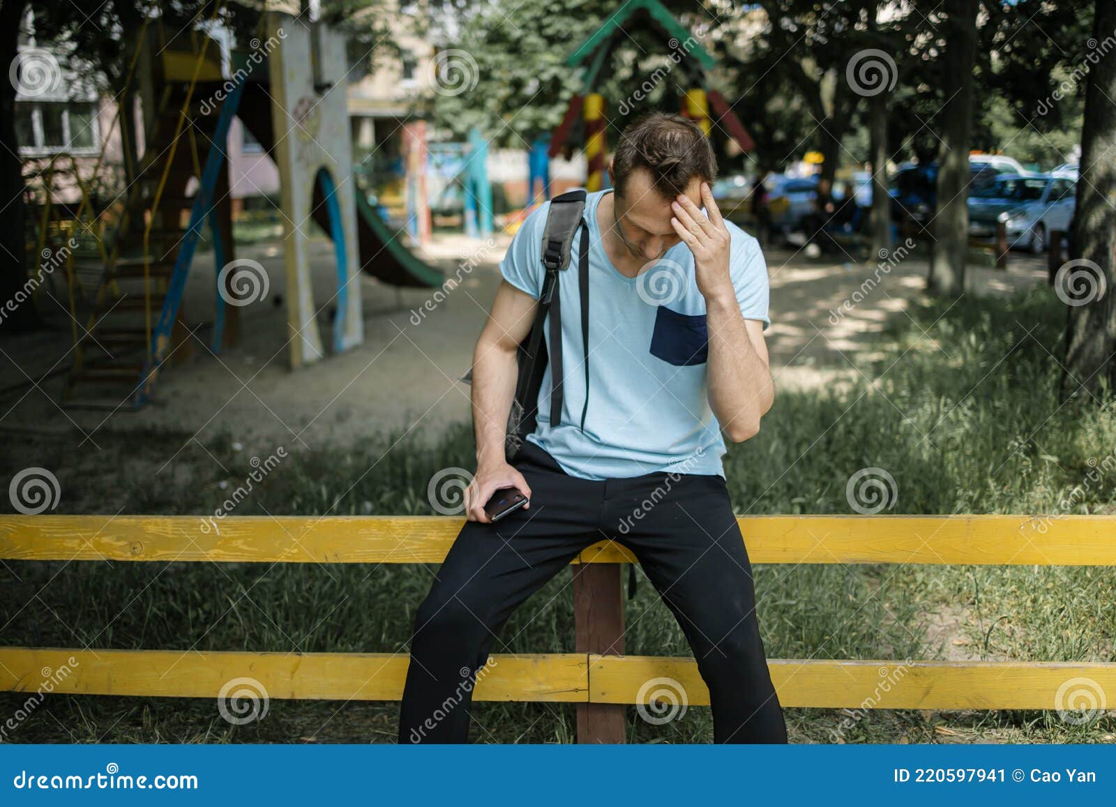 Young Devastated Depressed Man Crying Sad Feeling Hurt Suffering ...