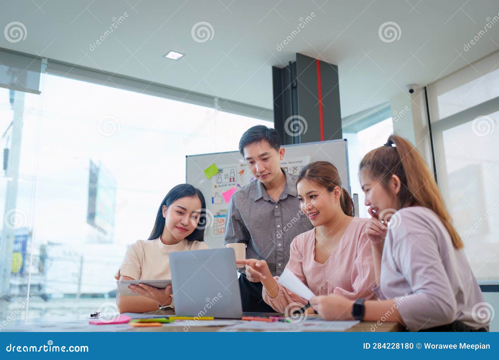 Young Developer and Ui Designer Brainstorming Interface Wireframe ...