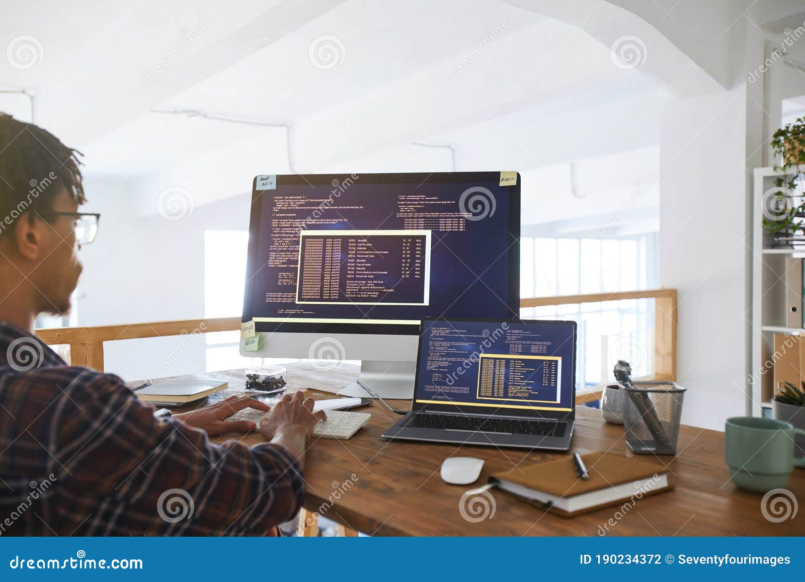 Young it Developer at Workplace Stock Photo - Image of businessman ...