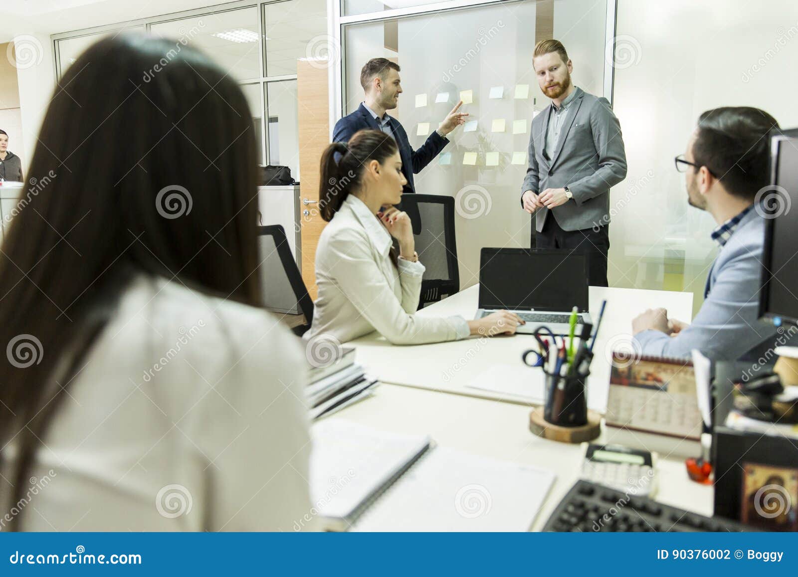 Young Developers Working in a Modern Office Stock Photo - Image of ...