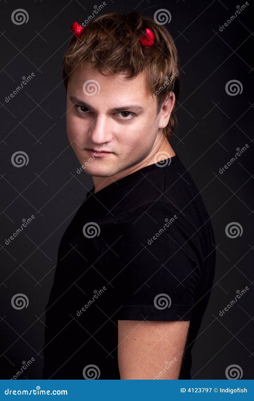 Young devil stock image. Image of hell, disguise, creepy - 4123797