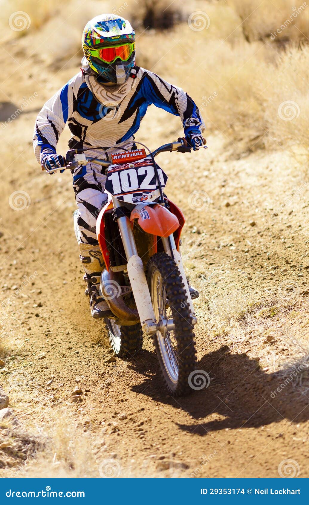 Young Dirt Bike Racer editorial stock image. Image of colorful - 29353174