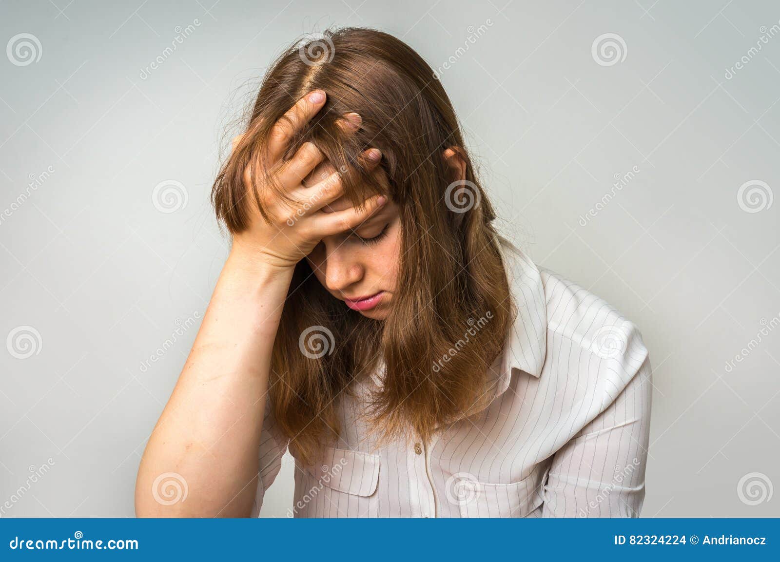 Young Disappointed Woman in Depression Stock Photo - Image of person ...