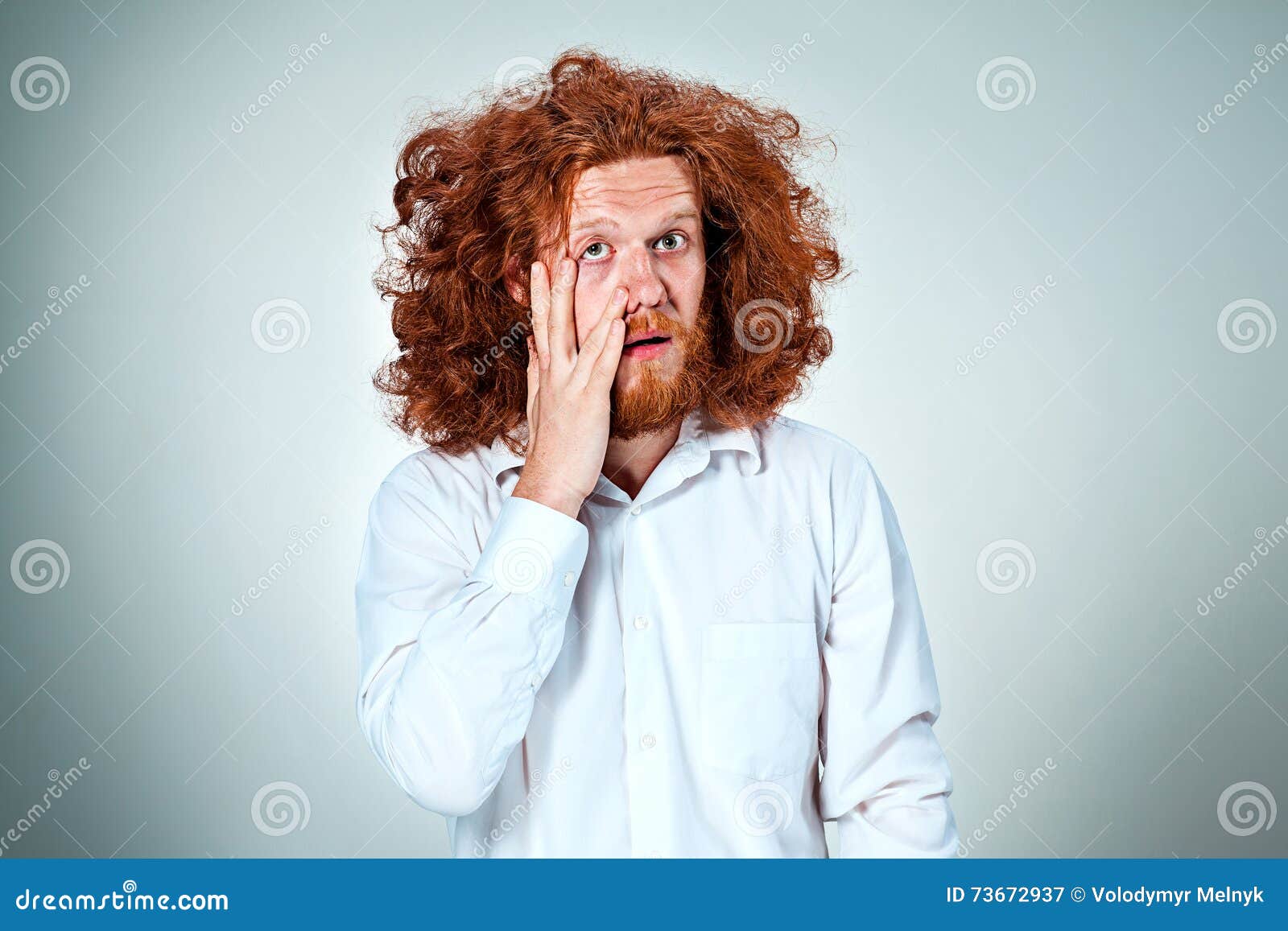 The Young Discouraged Man Looking at Camera Stock Image - Image of ...