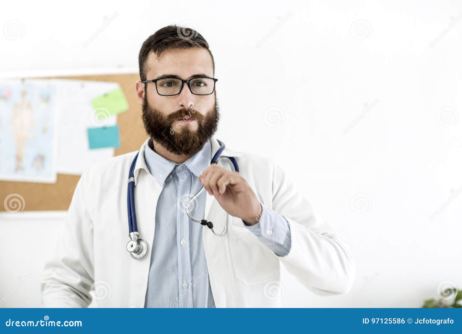 Young doctor of beard stock photo. Image of exercise - 97125586