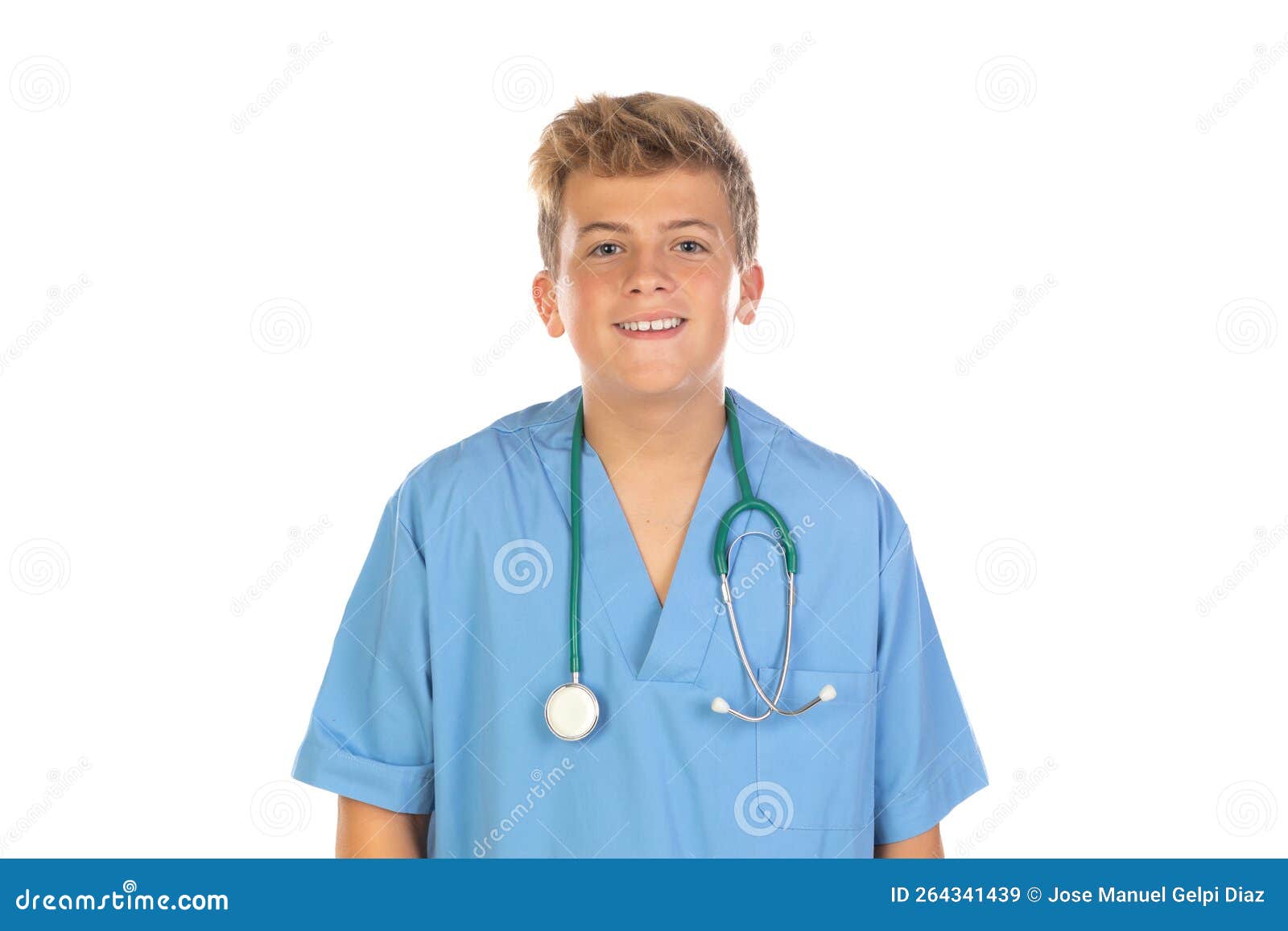 Young Doctor with Blue Uniform Stock Image - Image of professional ...