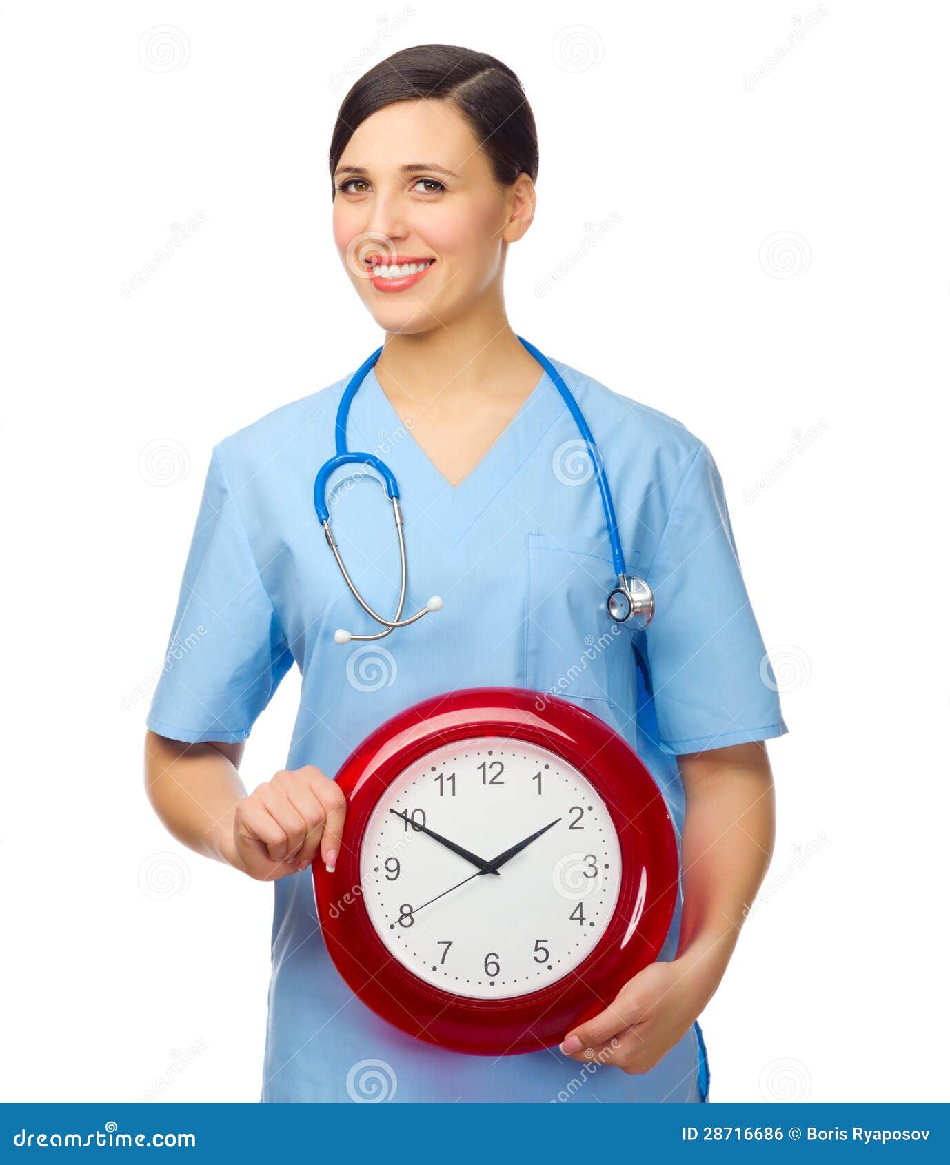Young doctor with clock stock photo. Image of clock, concepts - 28716686