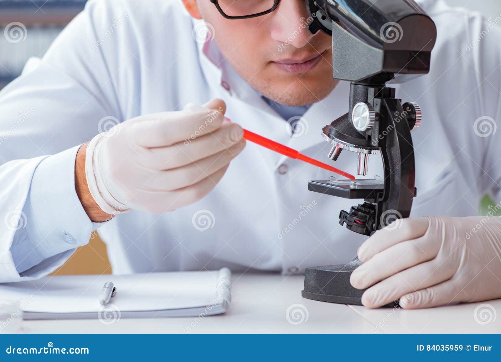 The Young Doctor Doing the Blood Test Stock Image - Image of illness ...