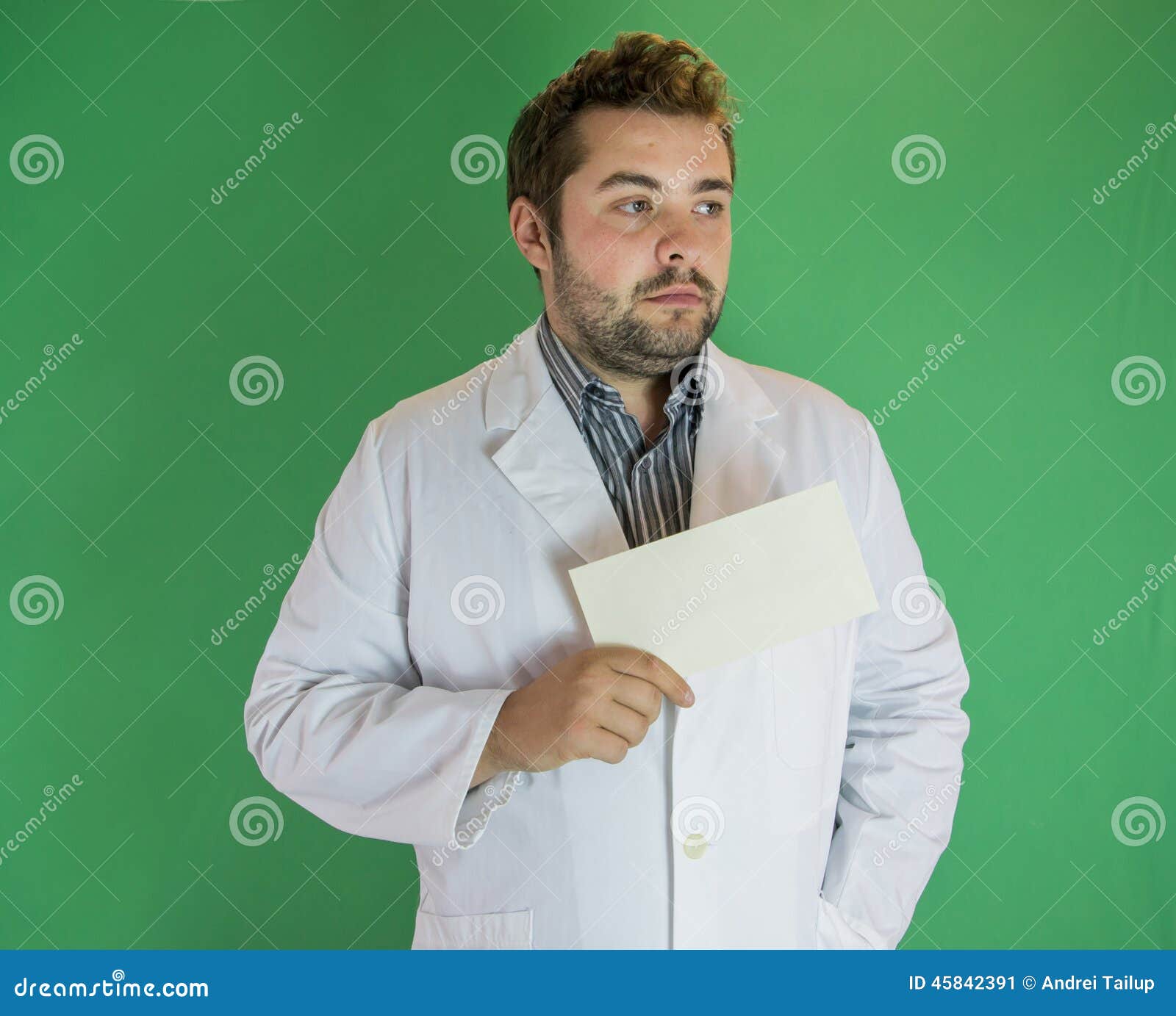 Young doctor with envelope stock image. Image of disease - 45842391
