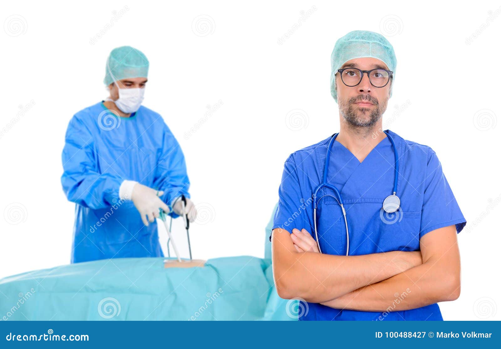 Doctor in Front of Endoscopy- Surgery Scene Stock Image - Image of ...