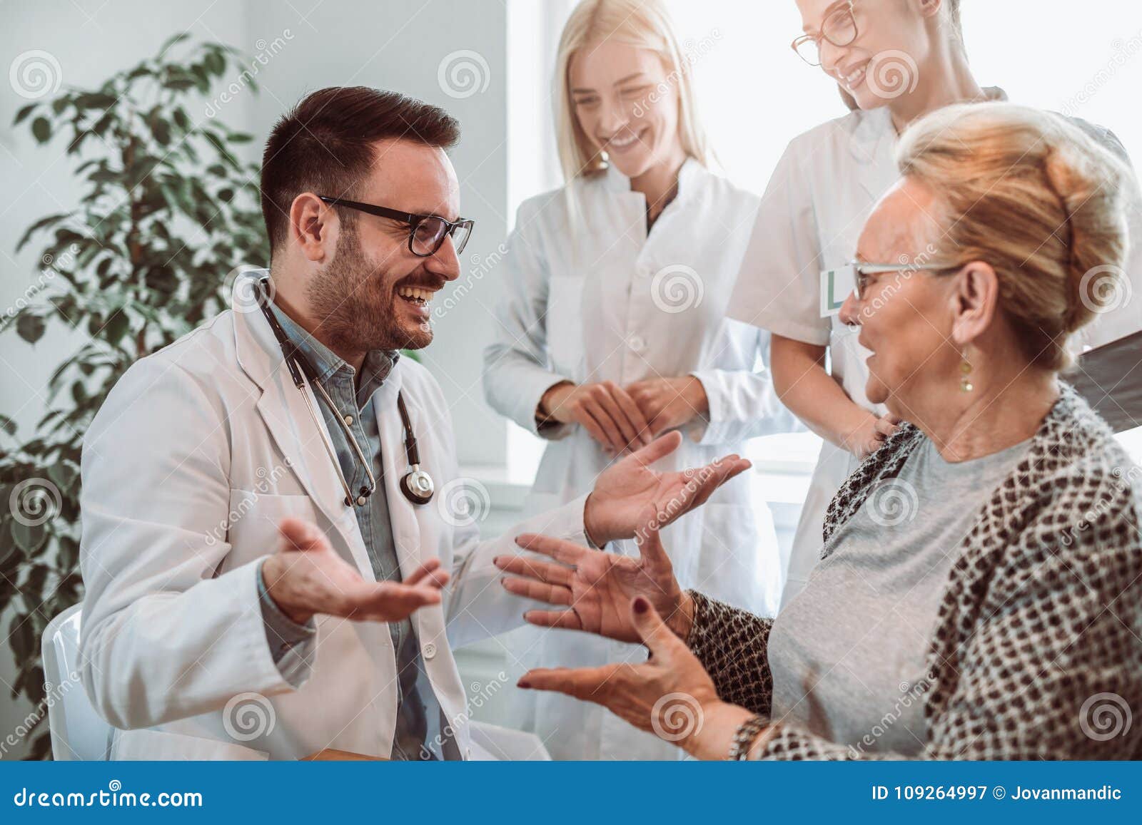 Young Doctor during Home Visit Senior People Stock Image - Image of ...
