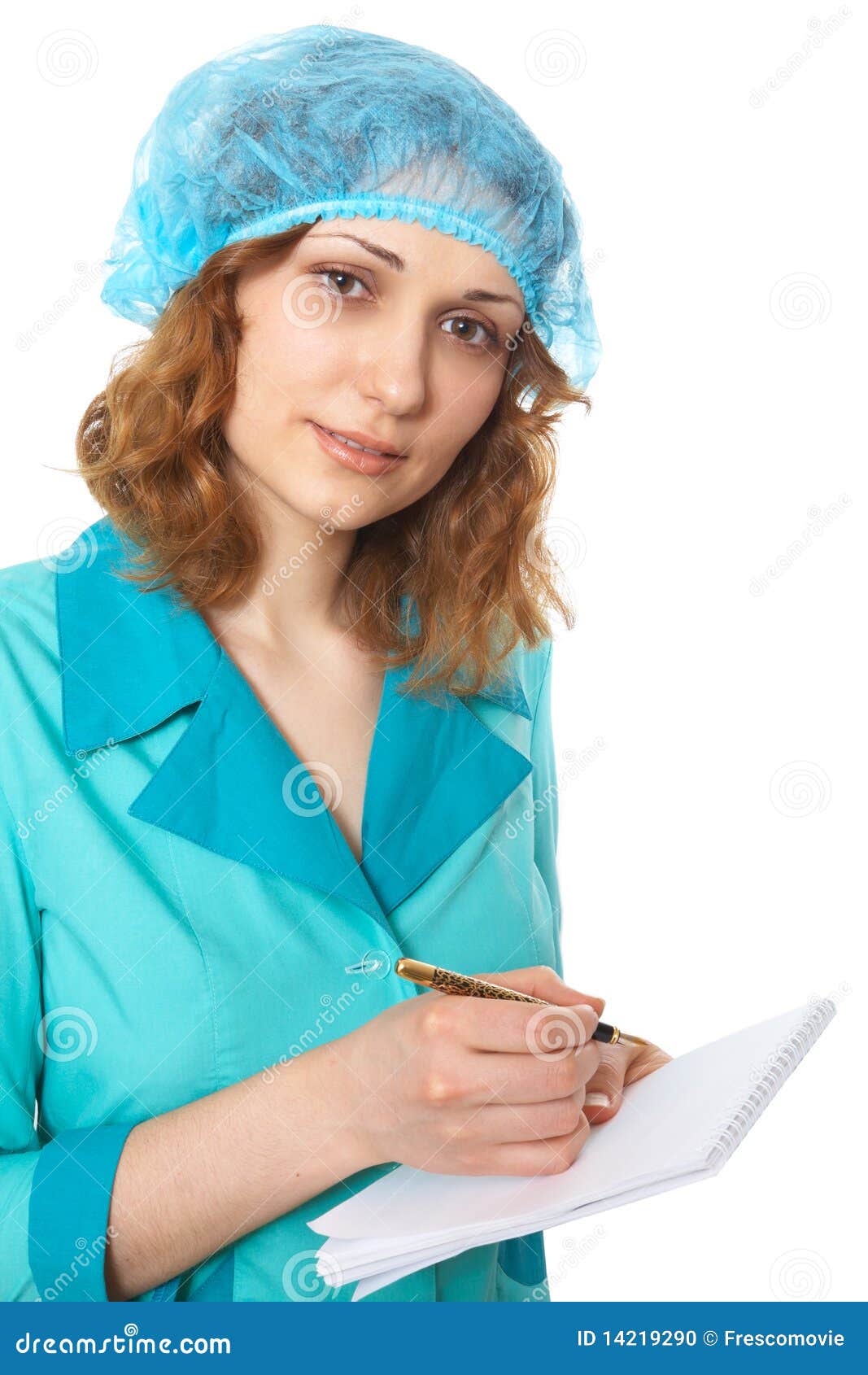 Young Doctor Makes an Entry in the Notebook Stock Photo - Image of ...