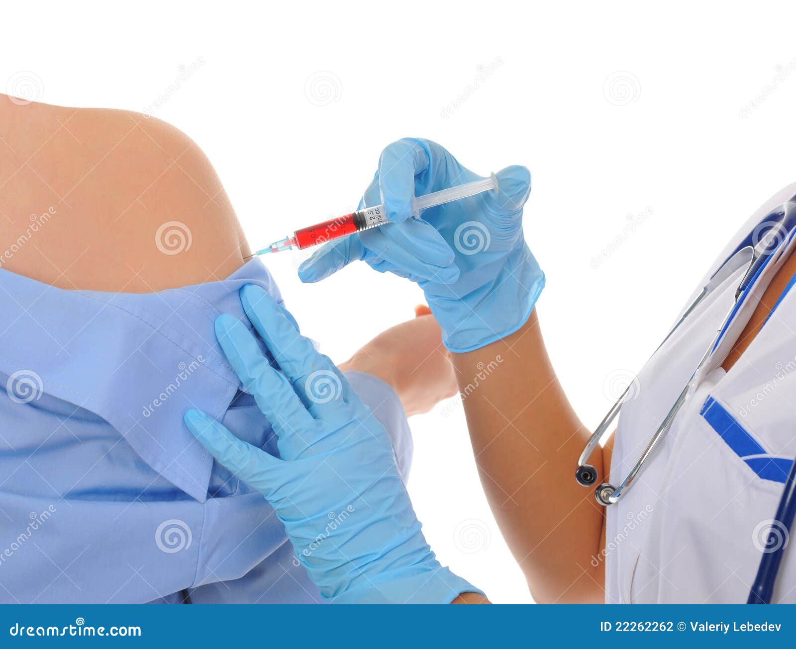 Young Doctor Makes the Patient an Injection Stock Photo - Image of ...