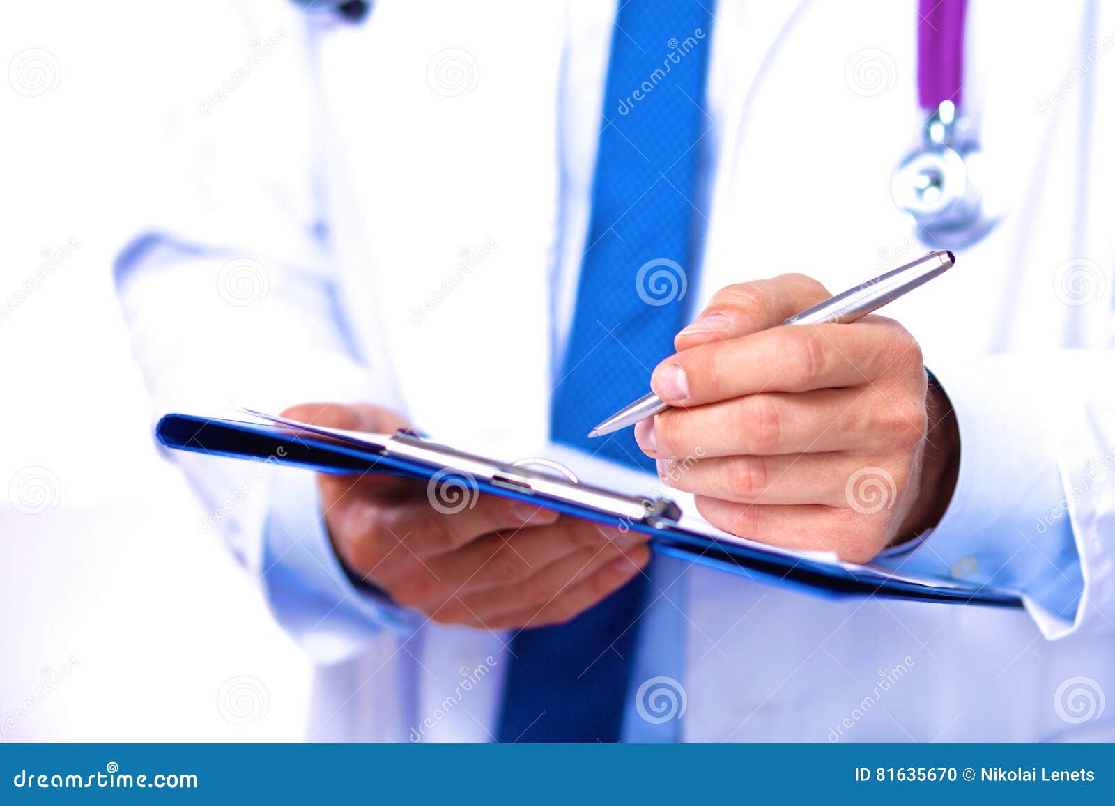 Young Doctor in the Office Makes an Entry Stock Photo - Image of ...