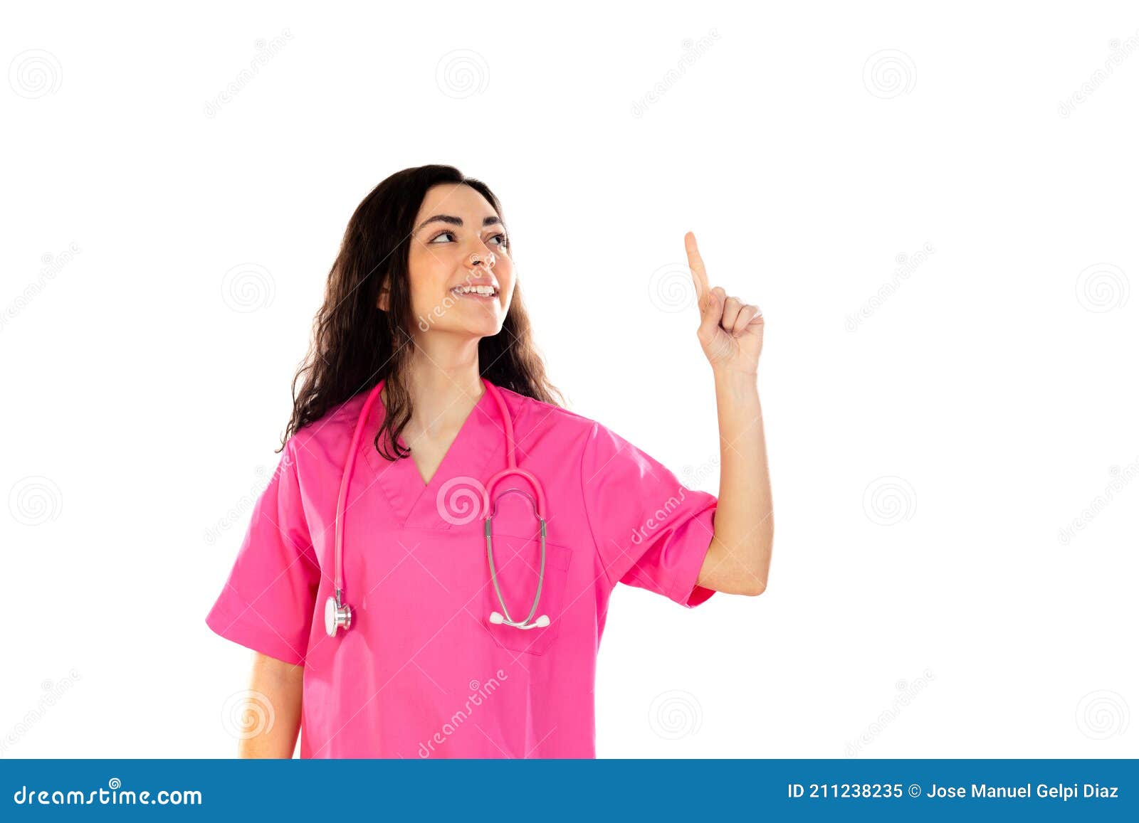 Young Doctor with Pink Uniform Stock Image - Image of person, future ...