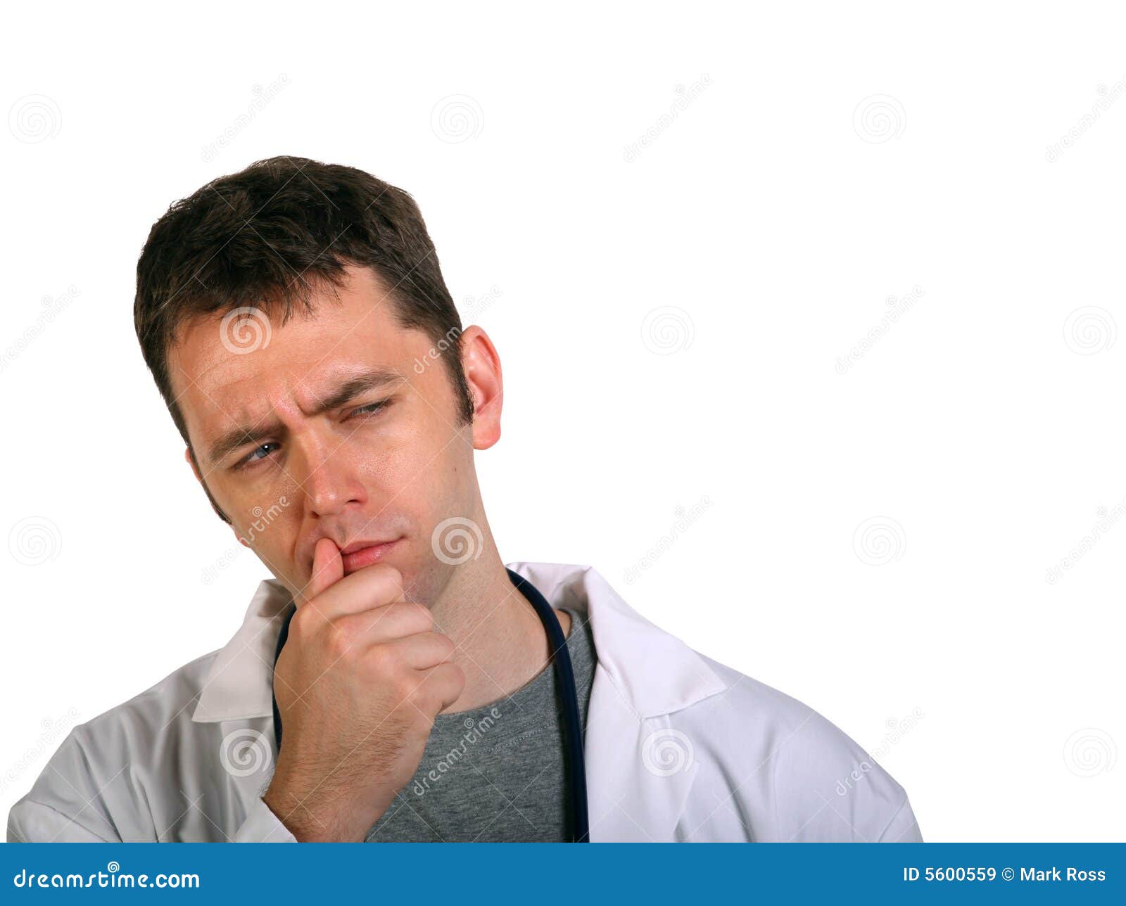 Young Doctor Pondering a Problem Stock Image - Image of problem, doctor ...