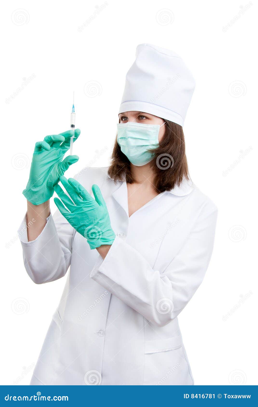 Young Doctor Prepares For Injection Stock Image - Image of injection ...