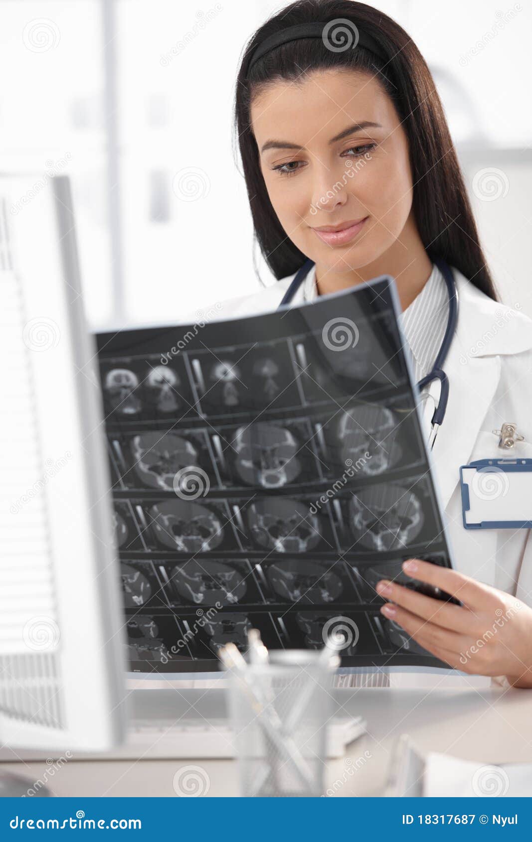 Young Doctor with X-ray Scan. Stock Image - Image of doctors, healing ...