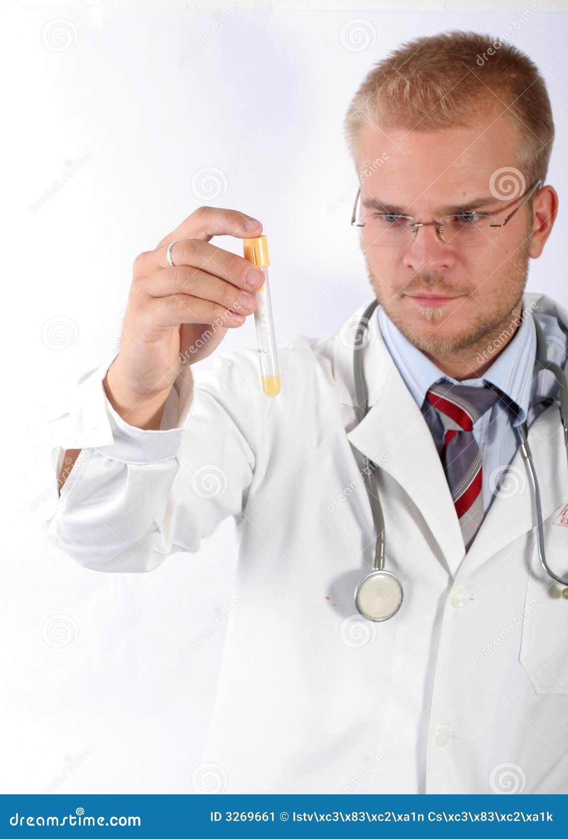 Young Doctor See a Test-tube Stock Image - Image of virus, sick: 3269661