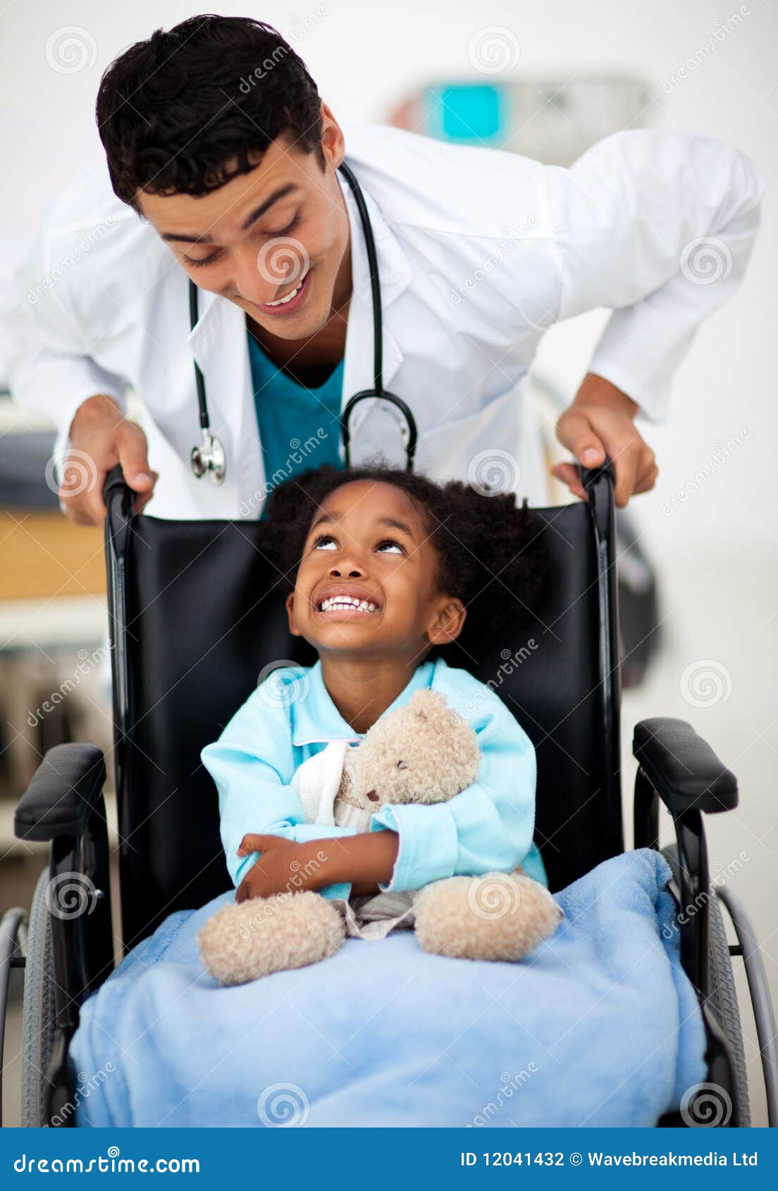 Young Doctor with a Sick Child Stock Photo - Image of care, adult: 12041432