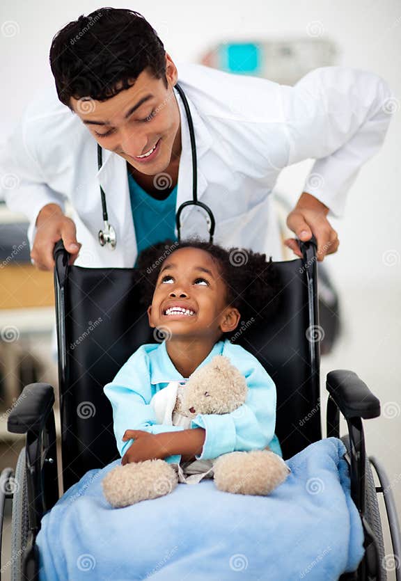 Young Doctor with a Sick Child Stock Photo - Image of care, adult: 12041432