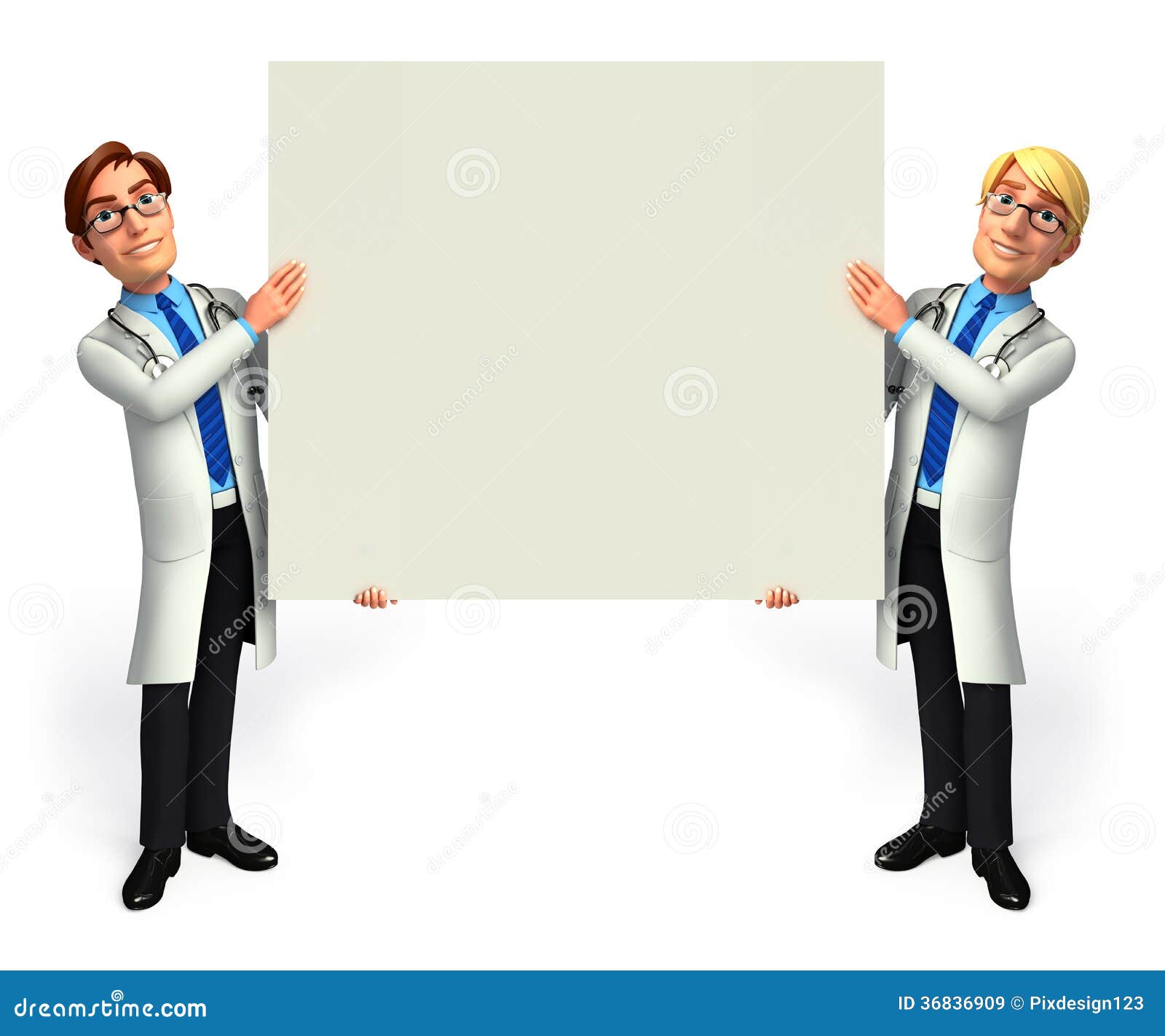 Young Doctor with sign stock illustration. Illustration of check - 36836909