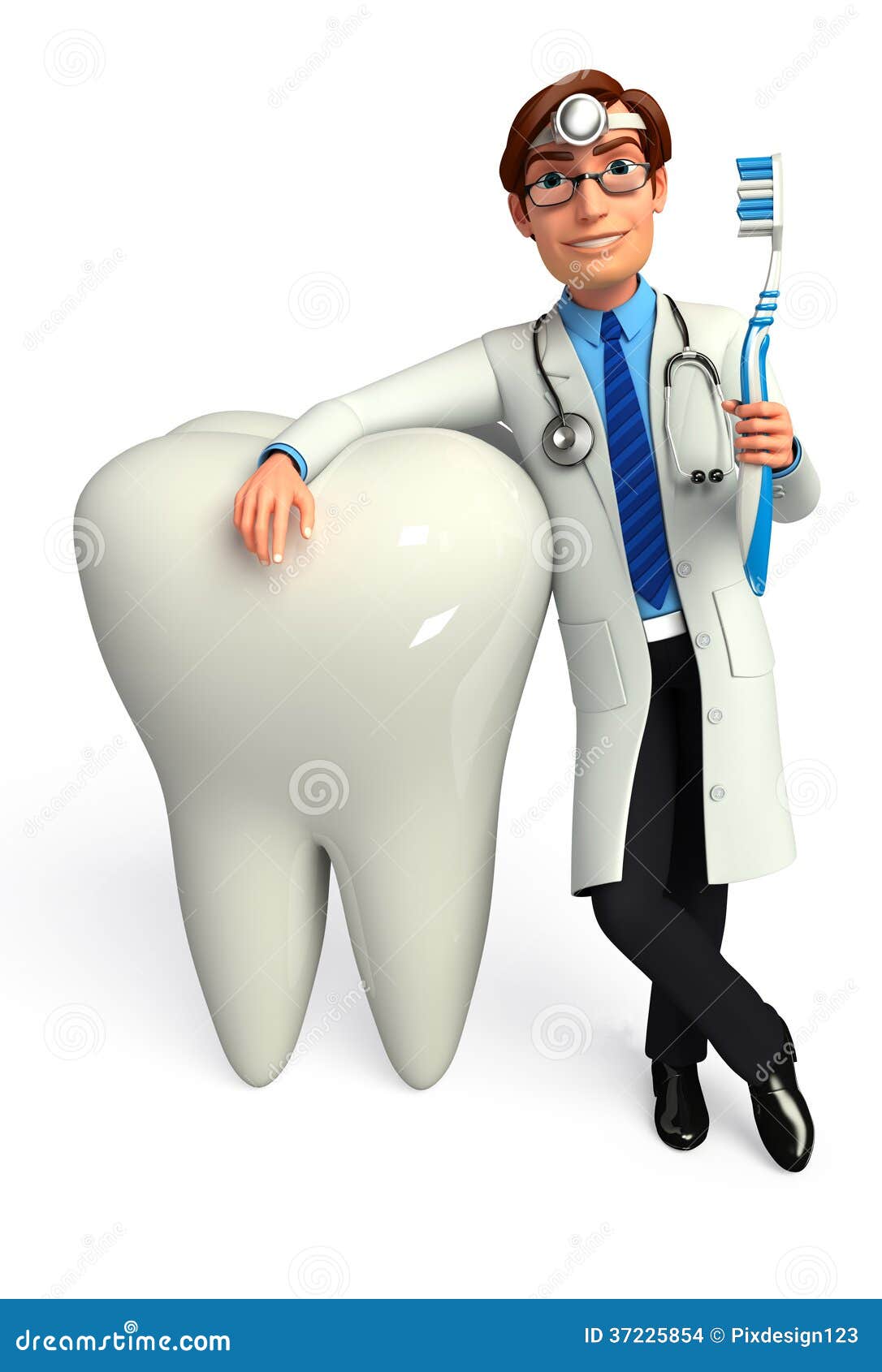 Young Doctor with teeth stock illustration. Illustration of healthcare ...
