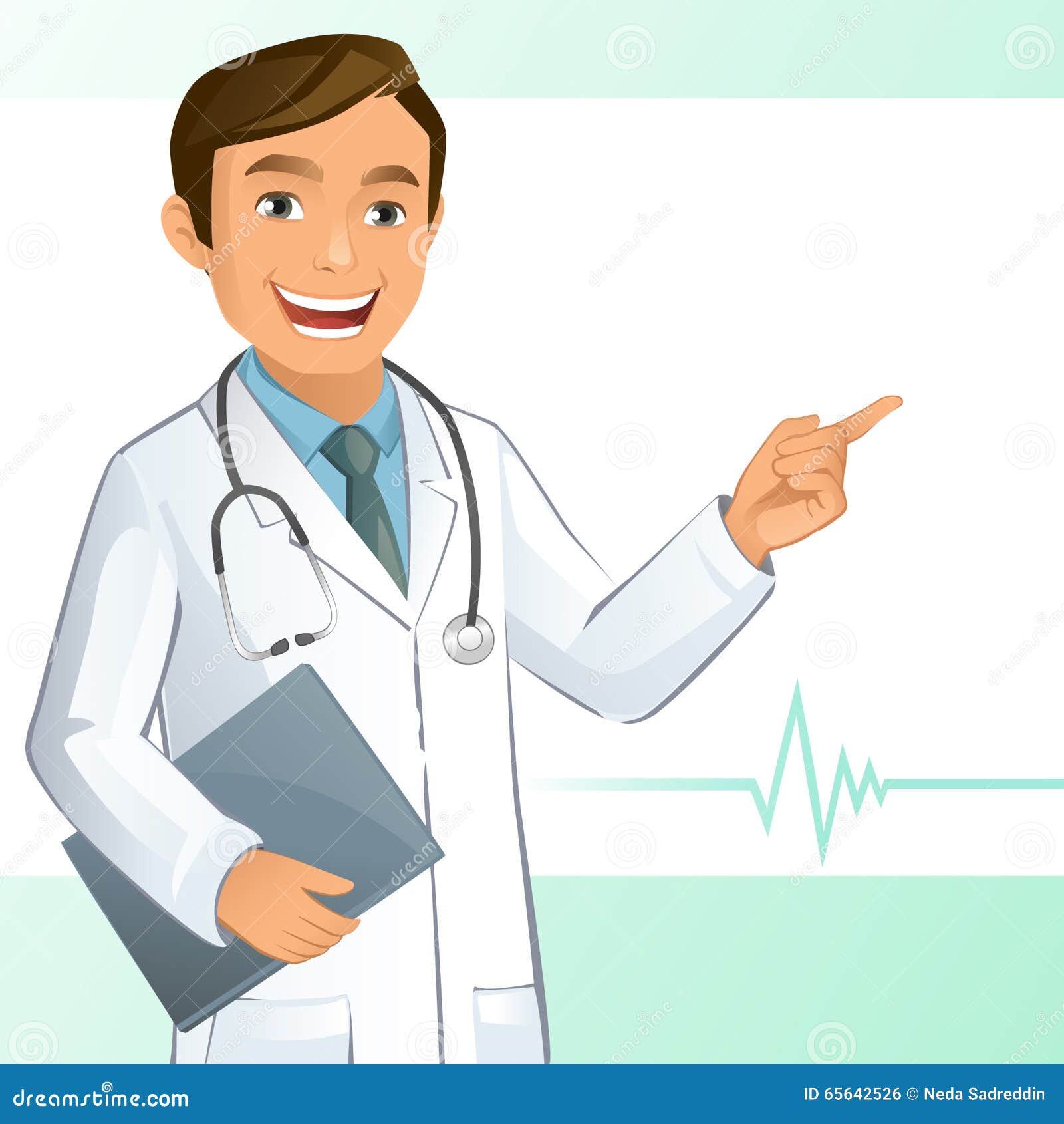Young Doctor stock vector. Illustration of male, confident - 65642526