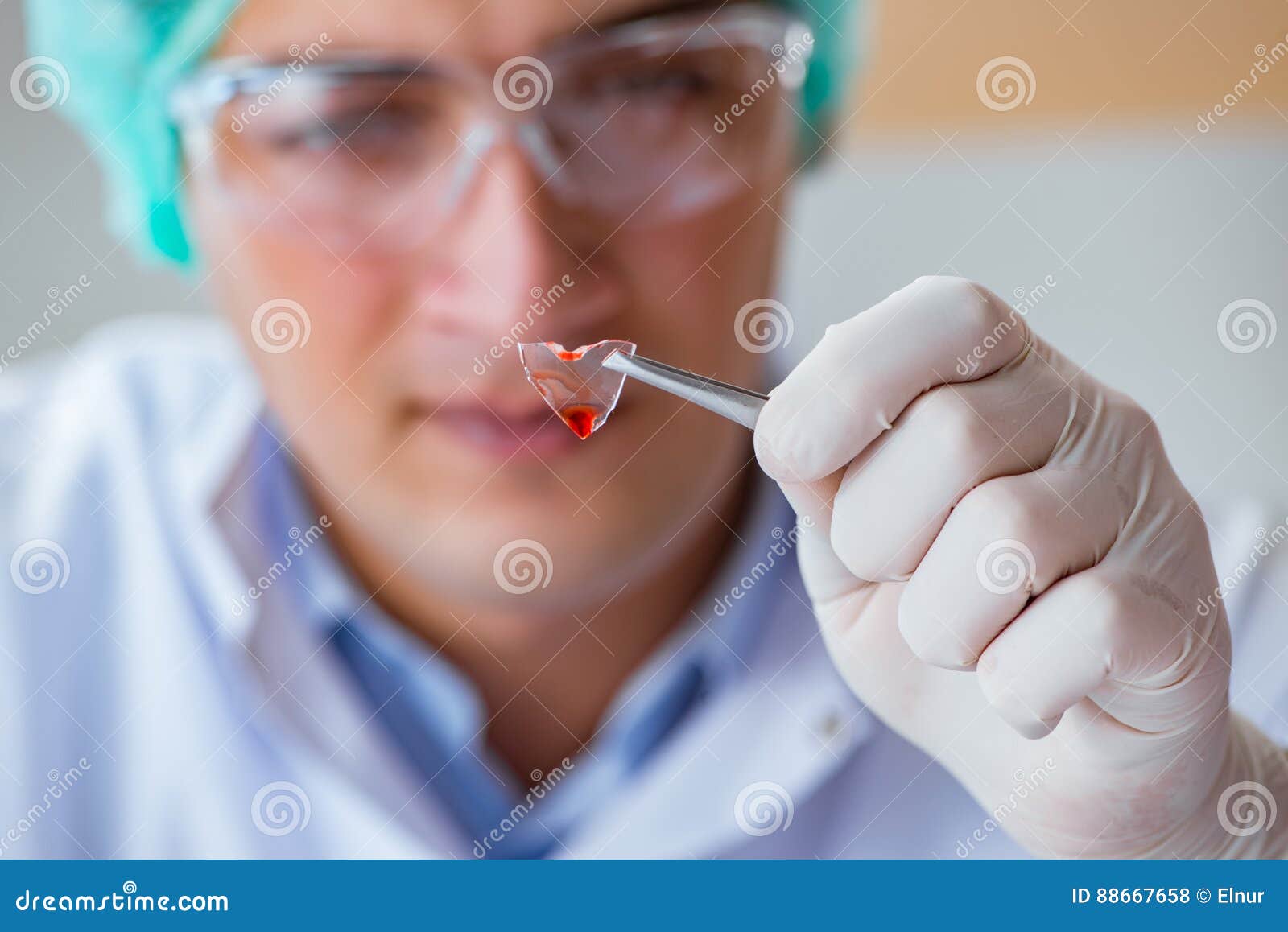 The Young Doctor Working on Blood Test in Lab Hospital Stock Photo ...