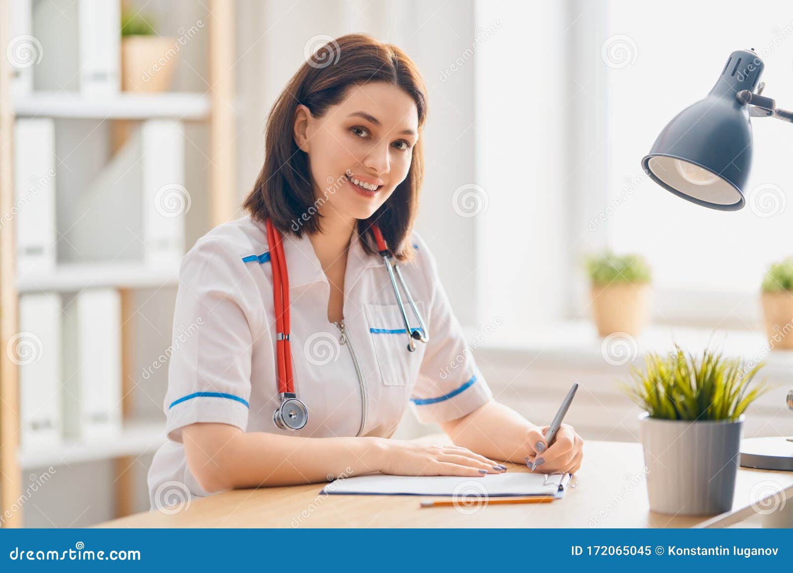 Doctor is Working in Office Stock Image - Image of health, case: 172065045