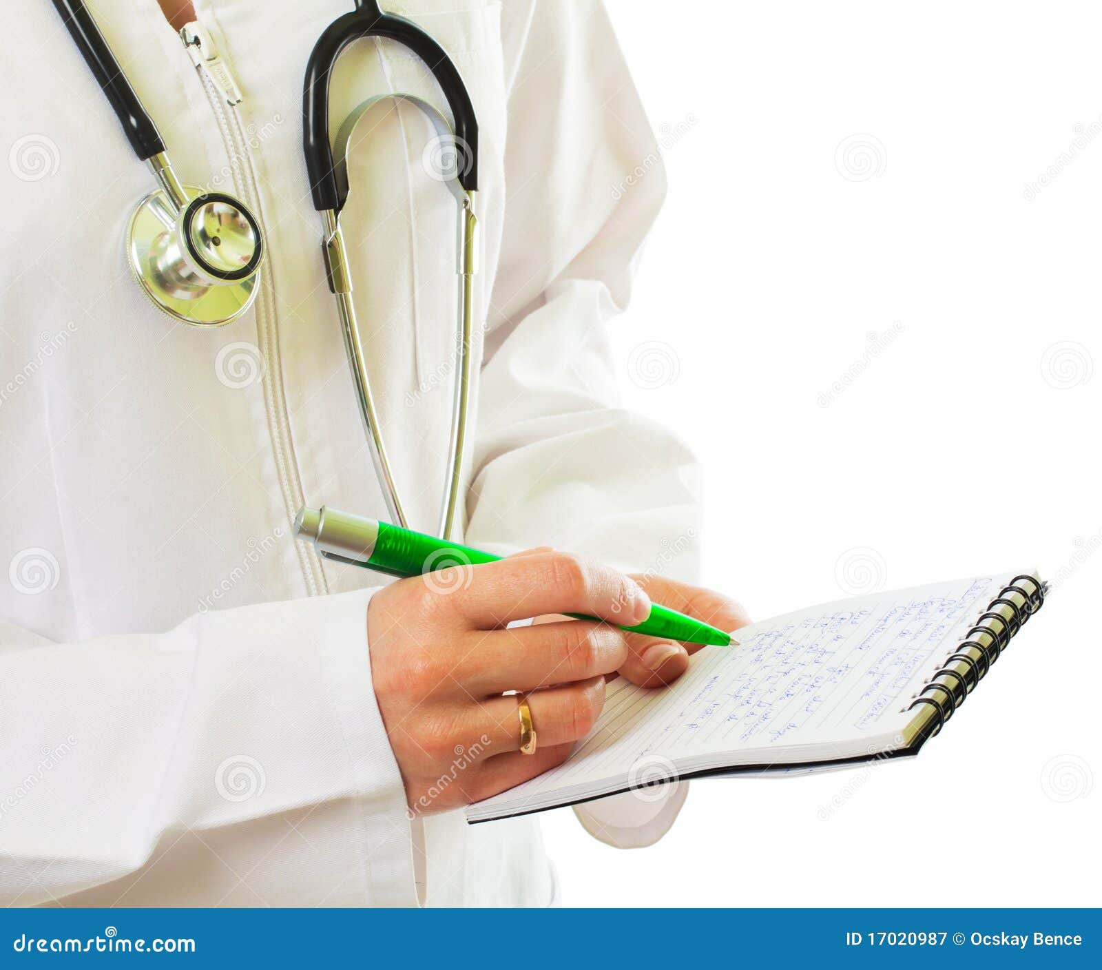 Young Doctor Writes Something Stock Image - Image of ideas, holding ...