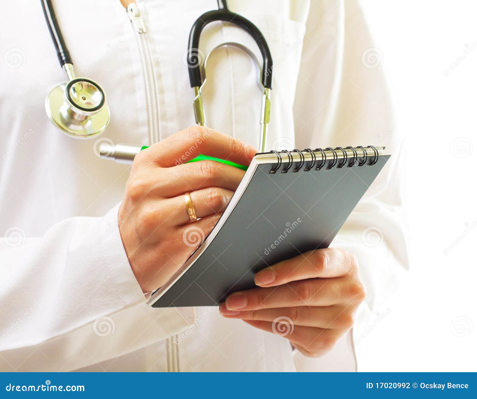 Young Doctor Writes Something Stock Photo - Image of examination, care ...